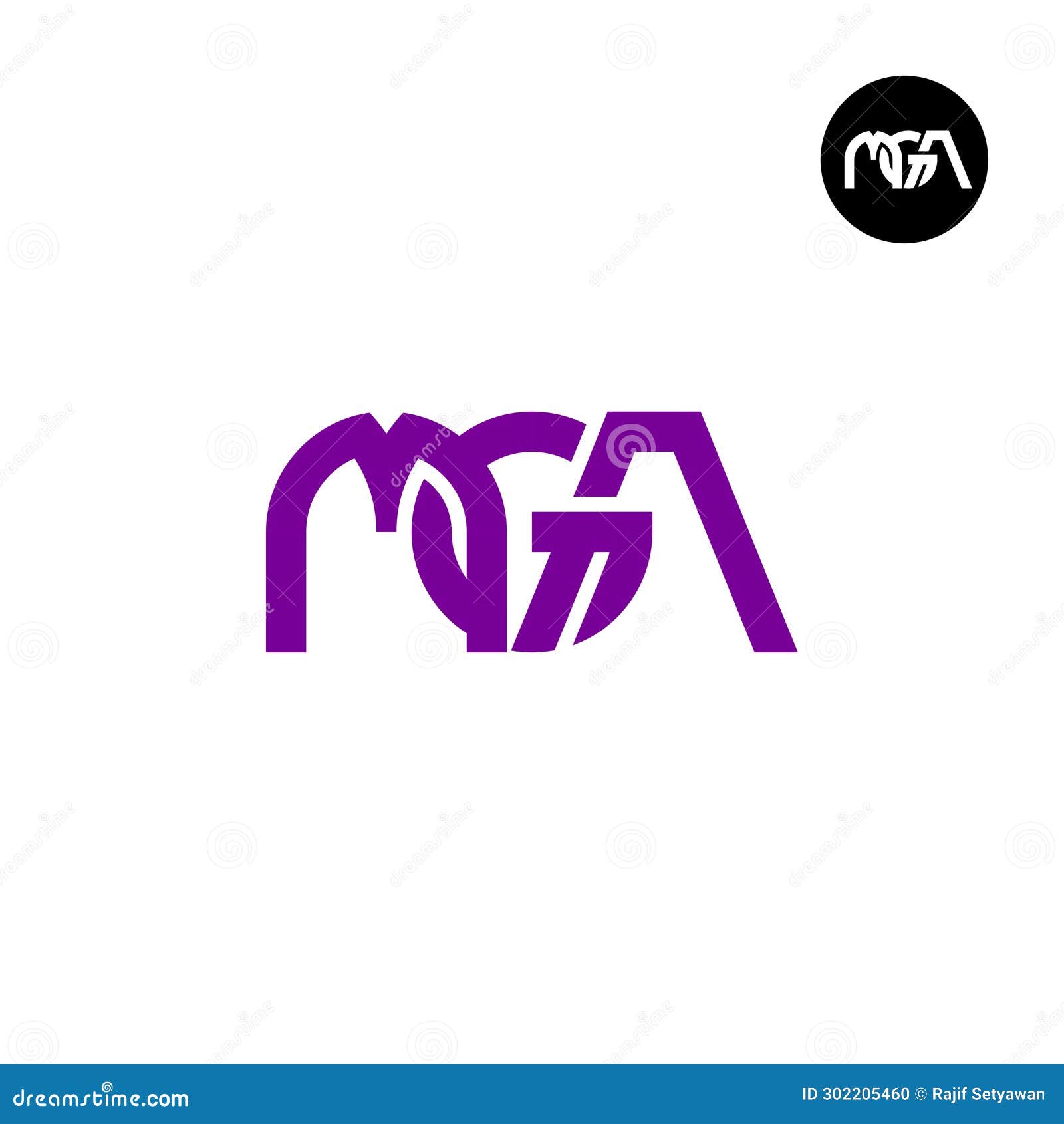 Letter MGA Monogram Logo Design Stock Vector - Illustration of monogram ...