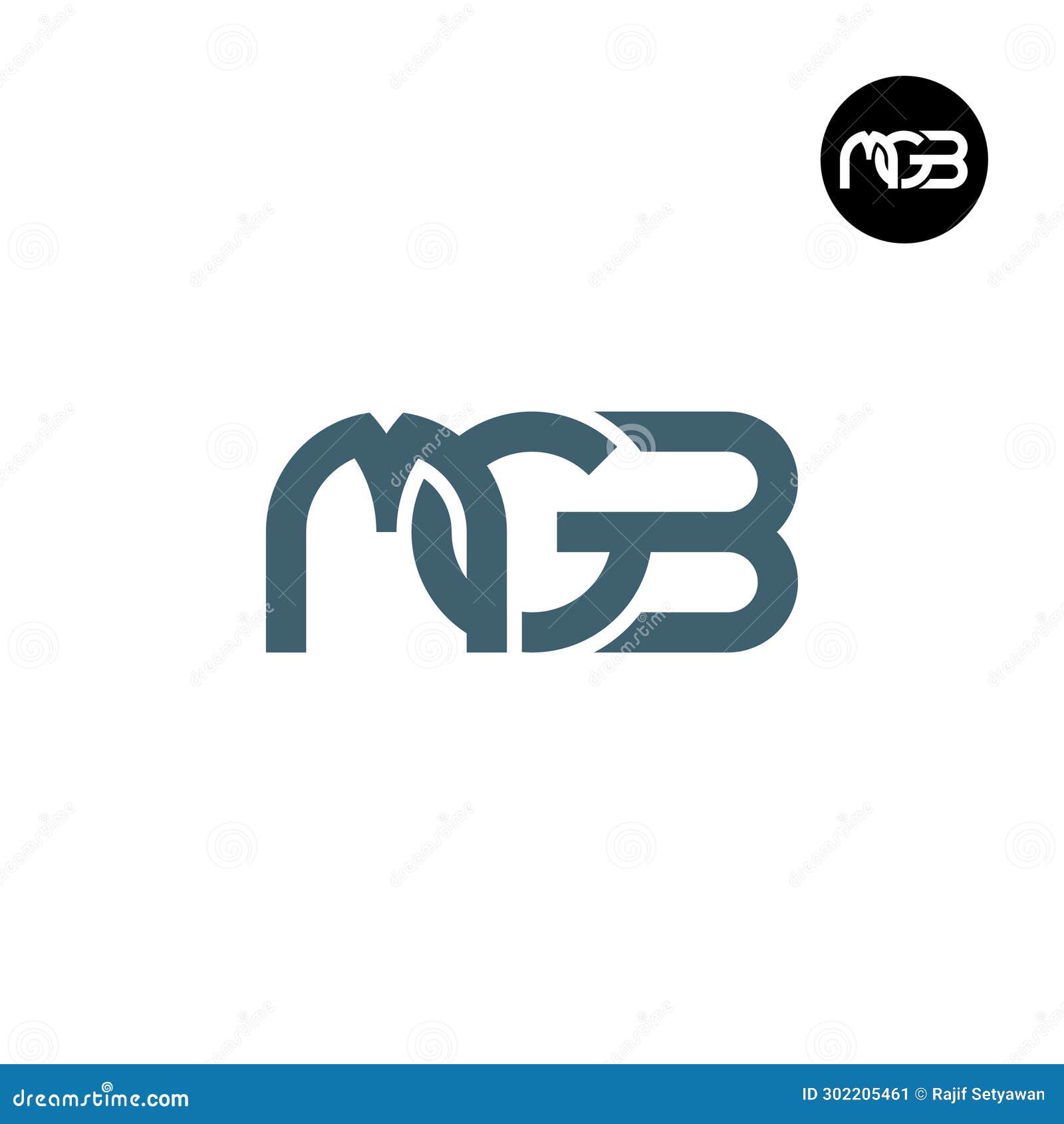 Letter MGB Monogram Logo Design Cartoon Vector | CartoonDealer.com ...