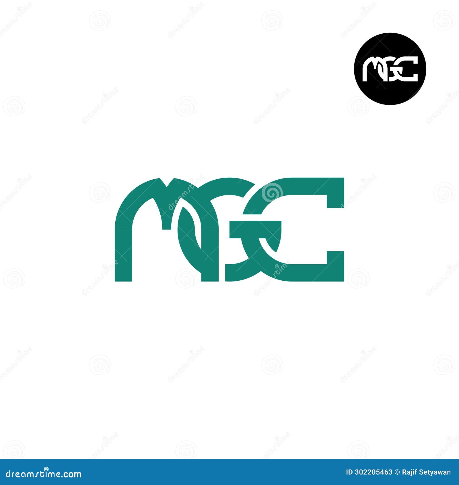 Letter MGC Monogram Logo Design Stock Vector - Illustration of design ...