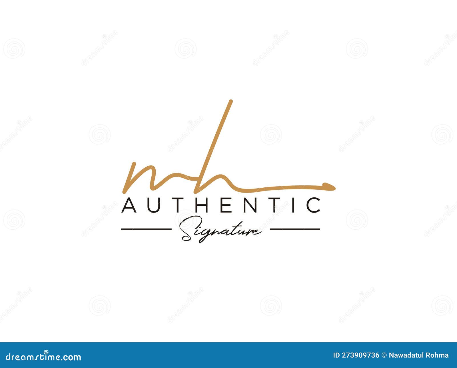 Letter MH Signature Logo Template Vector Stock Vector - Illustration of ...