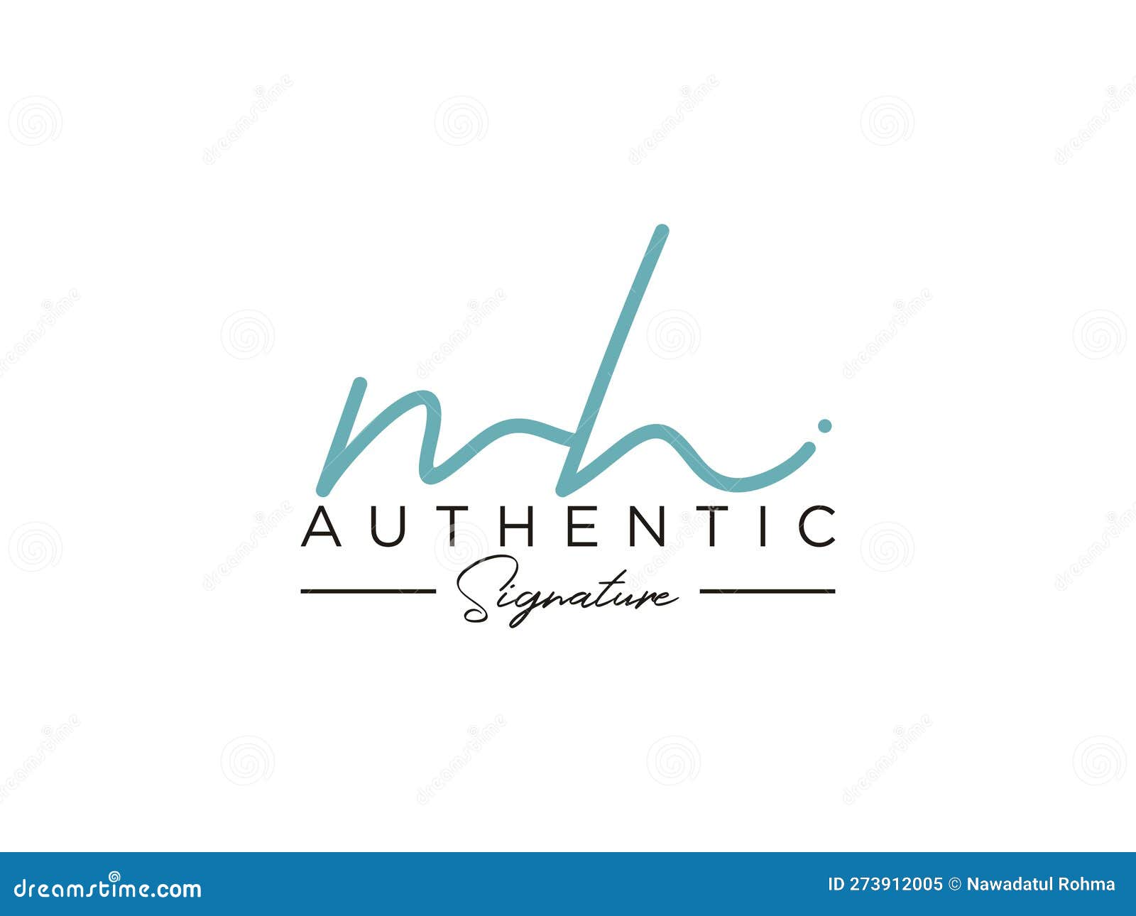 Letter MH Signature Logo Template Vector Stock Vector - Illustration of ...