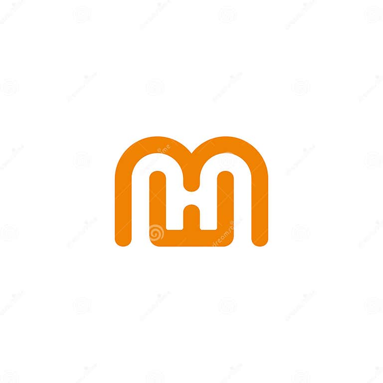Letter Mh Simple Linear Maze Logo Vector Stock Vector - Illustration of ...