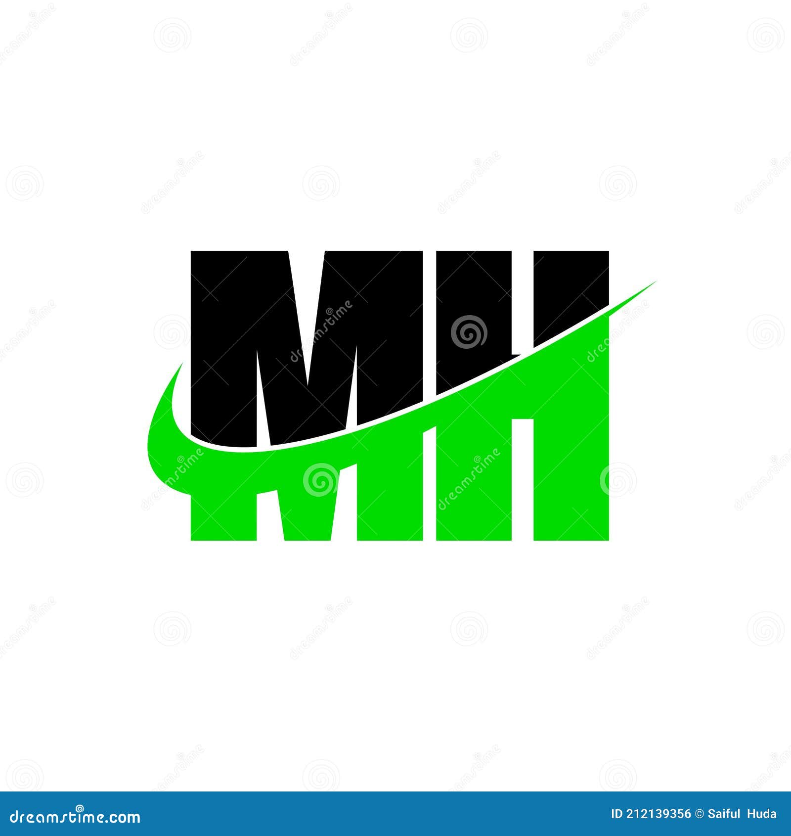 Letter MH Simple Monogram Logo Icon Design. Stock Vector - Illustration ...