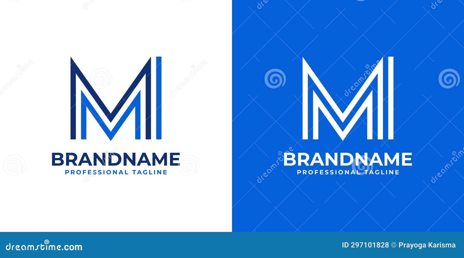 Letter MI Line Monogram Logo, Suitable for Business with MI or IM ...