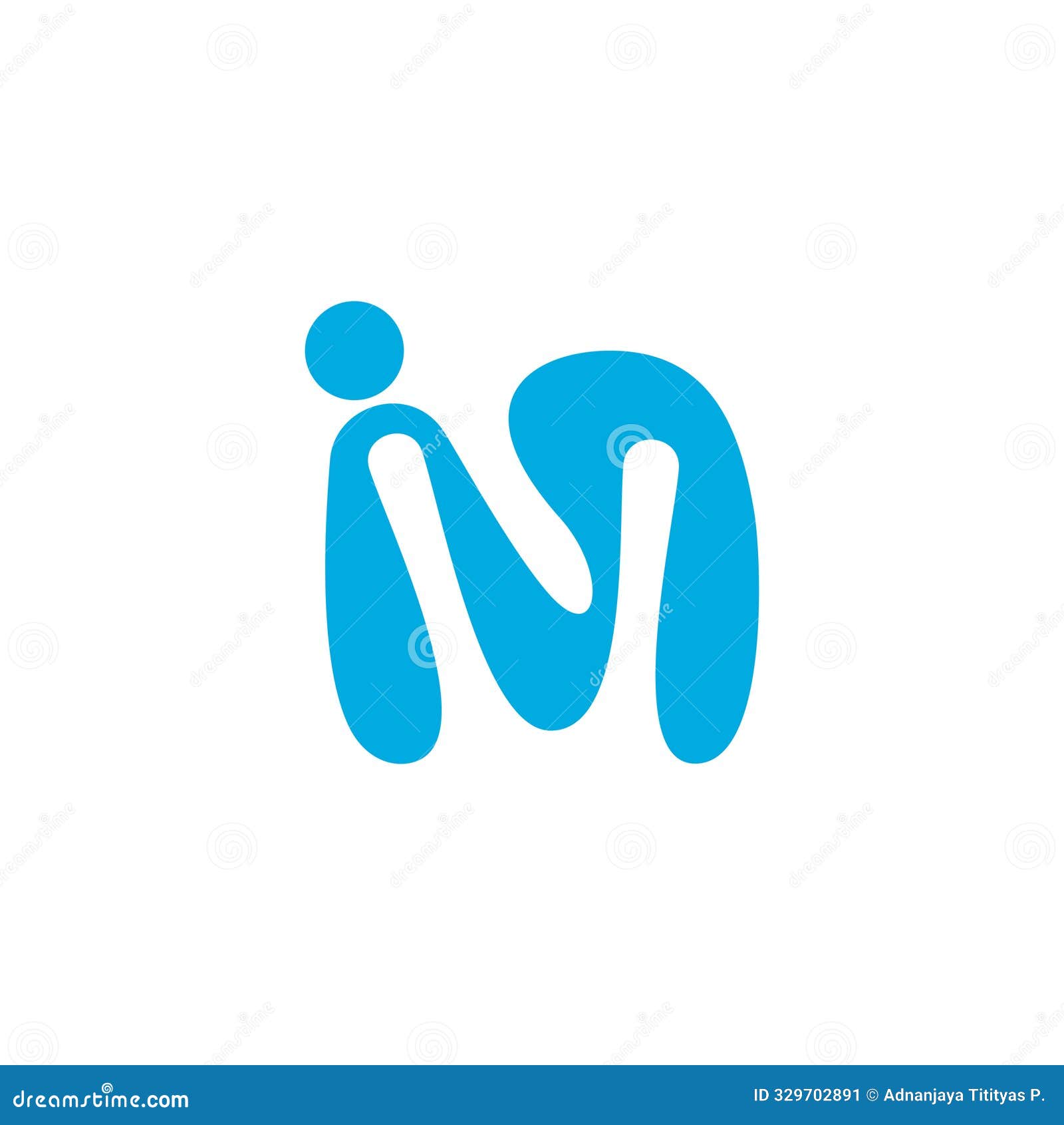 Letter Mi Liquid Blue Curves Logo Vector Stock Vector - Illustration of ...
