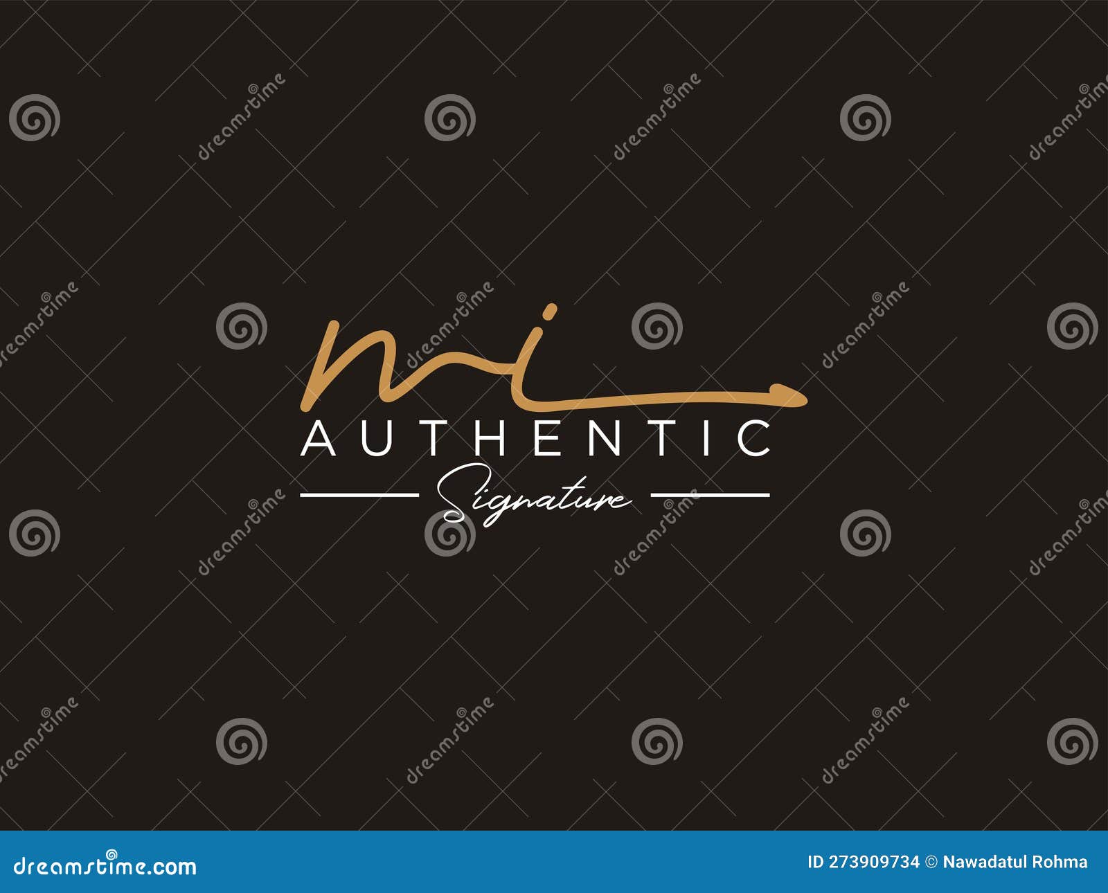Letter MI Signature Logo Template Vector Stock Vector - Illustration of ...