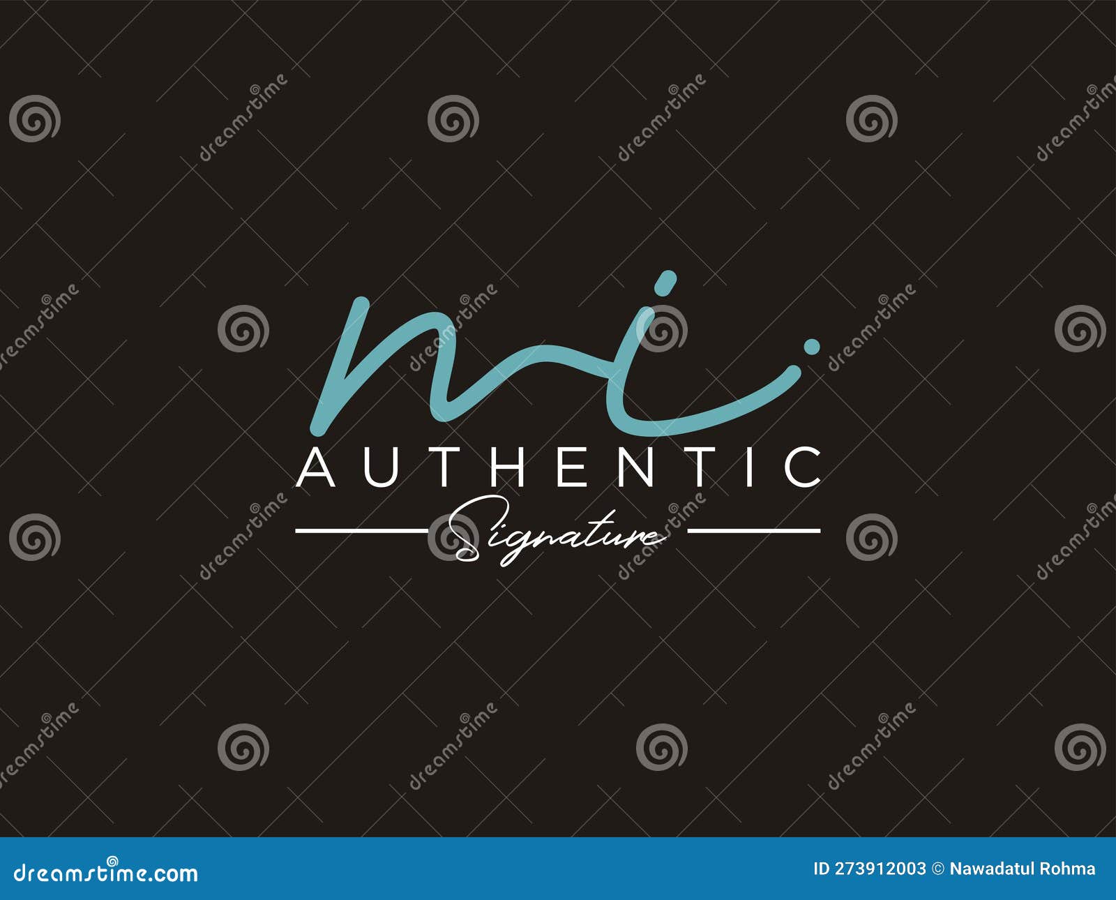 Letter MI Signature Logo Template Vector Stock Vector - Illustration of ...