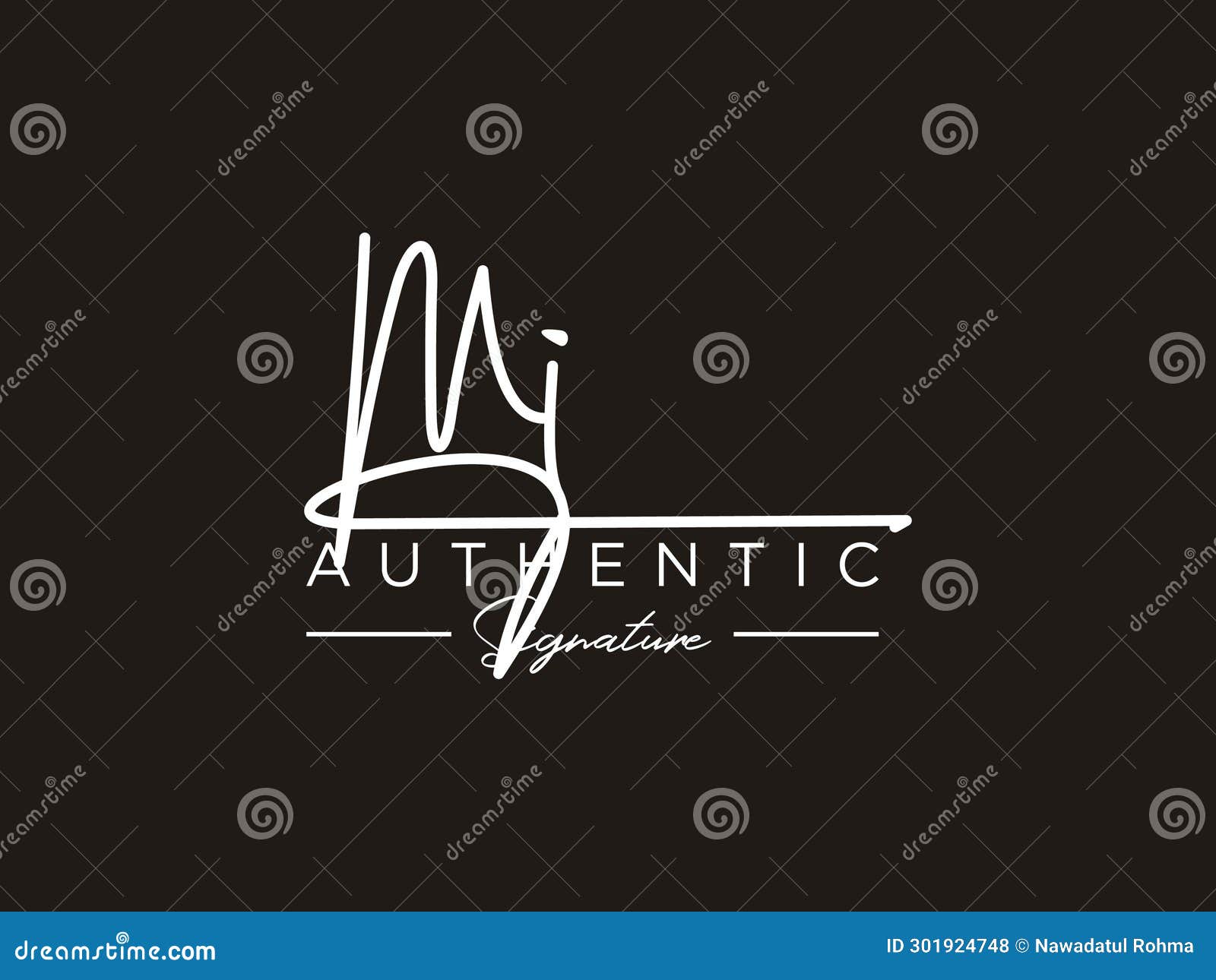 Letter MI Signature Logo Template Vector Stock Vector - Illustration of ...