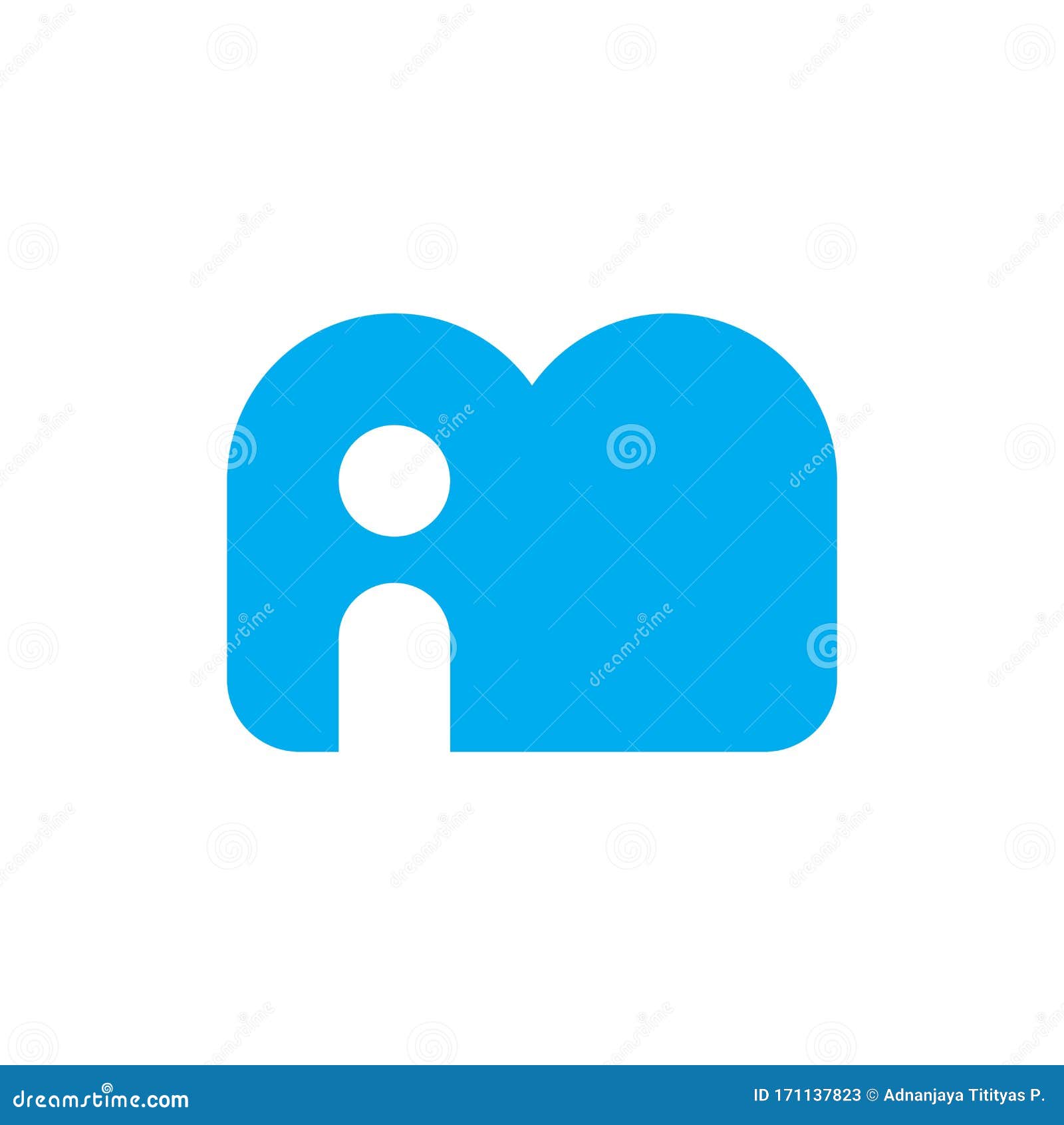 Letter Mi Simple Cute Design Logo Vector Stock Vector - Illustration of ...