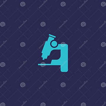 Letter a Microscope Logo. Microscope Icon Stock Illustration ...