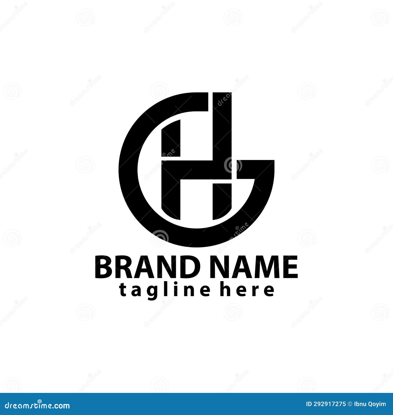 Letter Minimalis GH HG Line Logo Design Vector Stock Vector ...