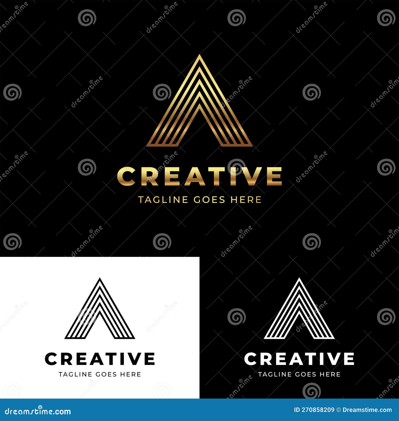 A Letter Minimalist Logo stock vector. Illustration of editable - 270858209