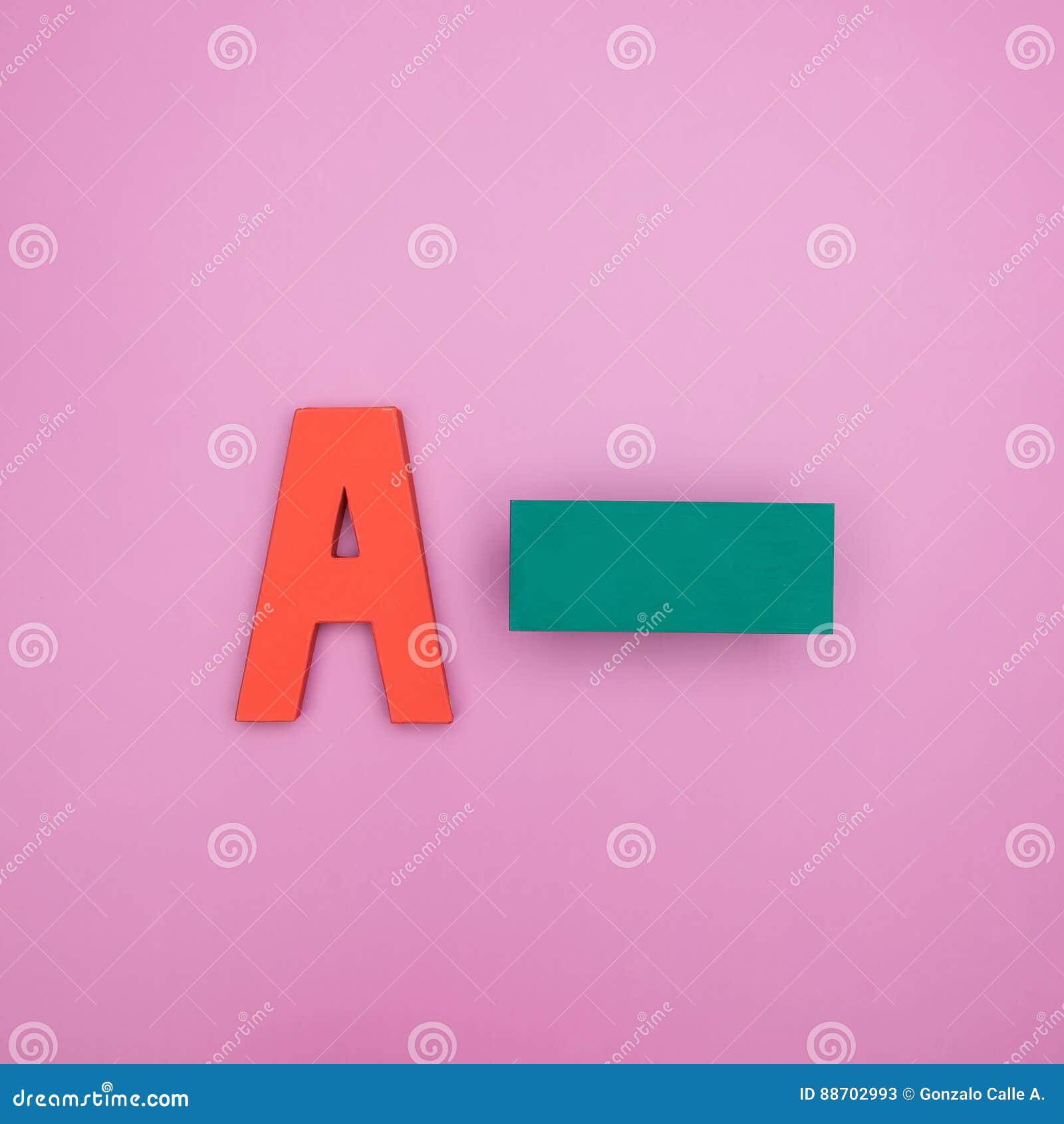 Letter a with minus sign stock image. Image of pink, stylish - 88702993