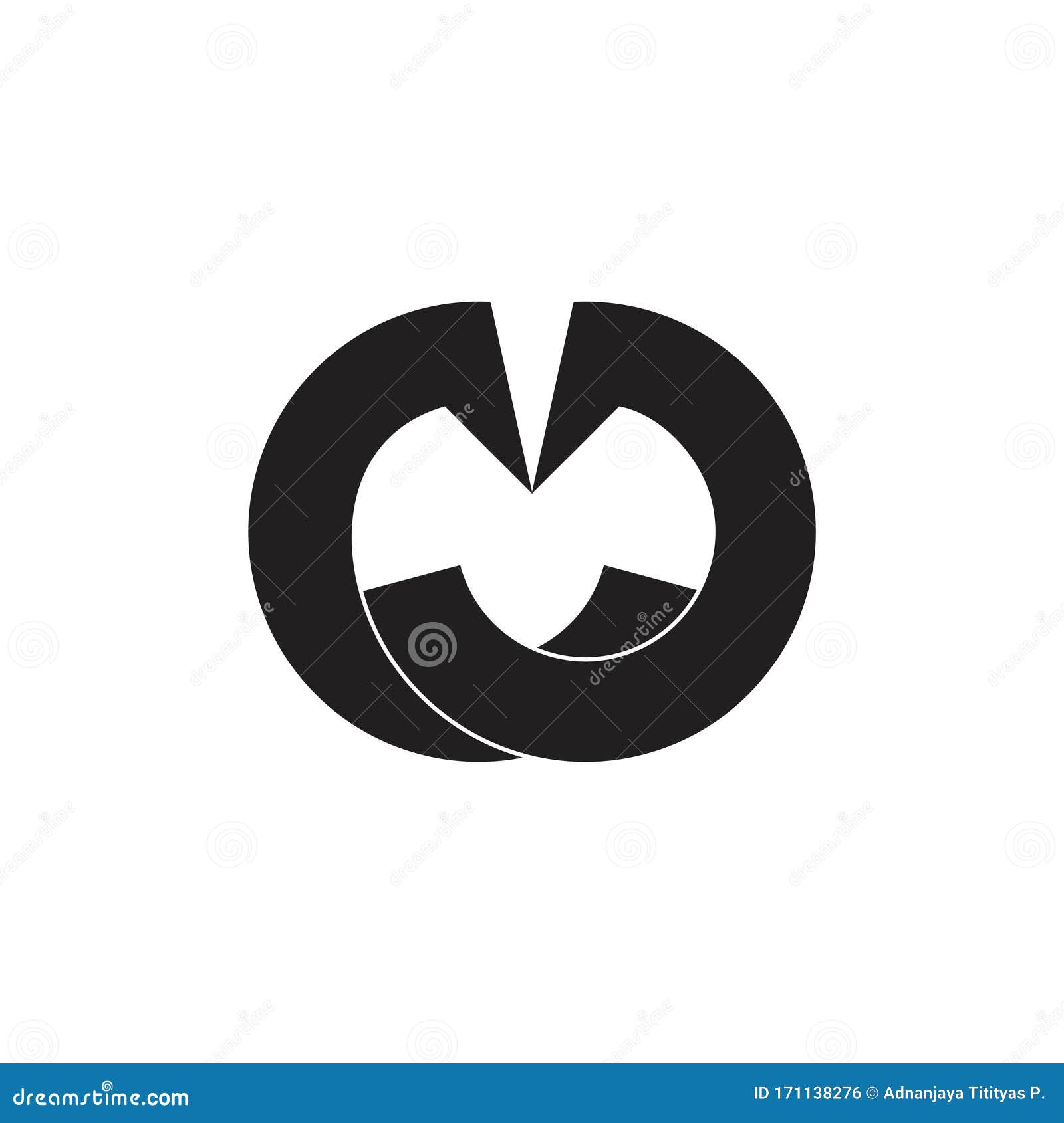 Letter Mj Circle Geometric Logo Vector Stock Vector - Illustration of ...