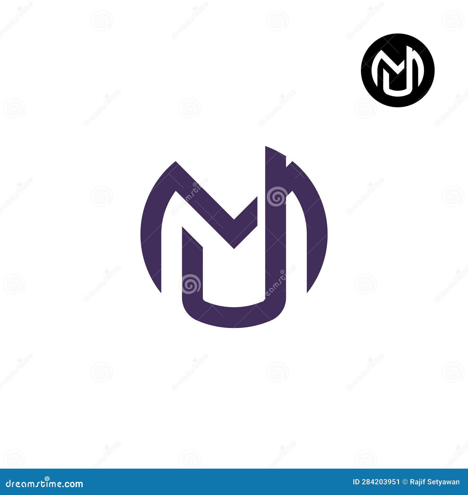 Letter MJ JM Circle Bold Logo Design Cartoon Vector | CartoonDealer.com ...