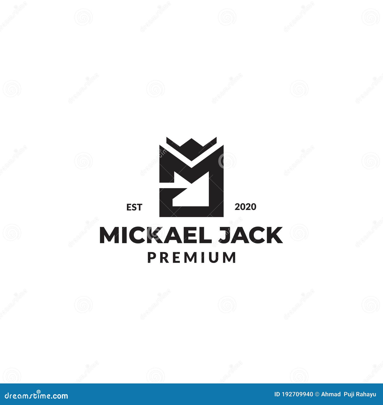 Letter MJ and JM with Crown Logo Design Stock Vector - Illustration of ...