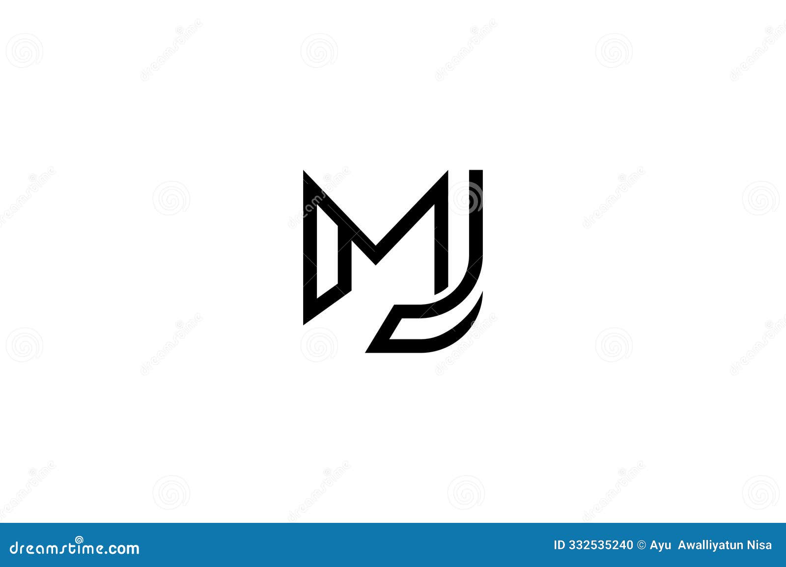 Letter MJ Or JM Logo Design Vector | CartoonDealer.com #332535240