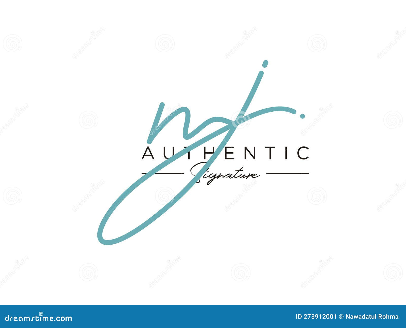 Letter MJ Signature Logo Template Vector Stock Vector - Illustration of ...