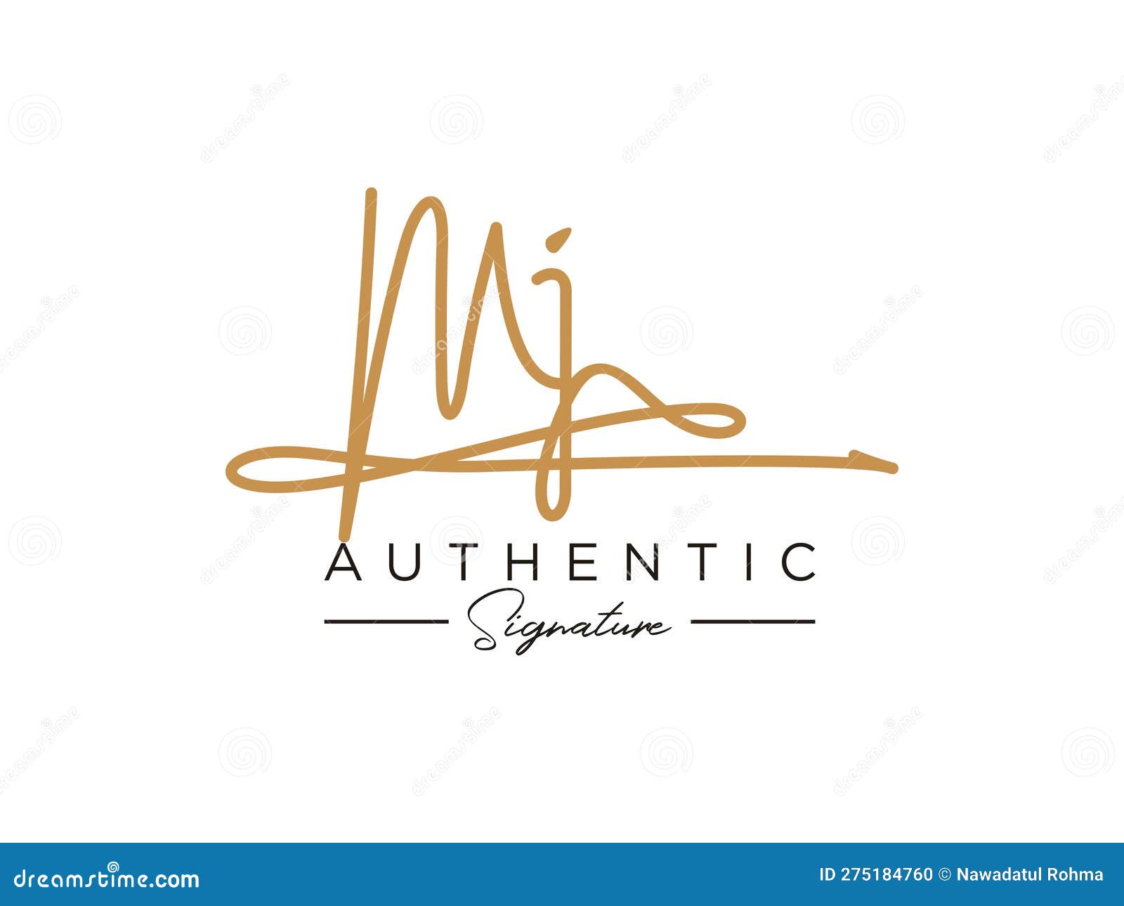 Letter MJ Signature Logo Template Vector Stock Vector - Illustration of ...