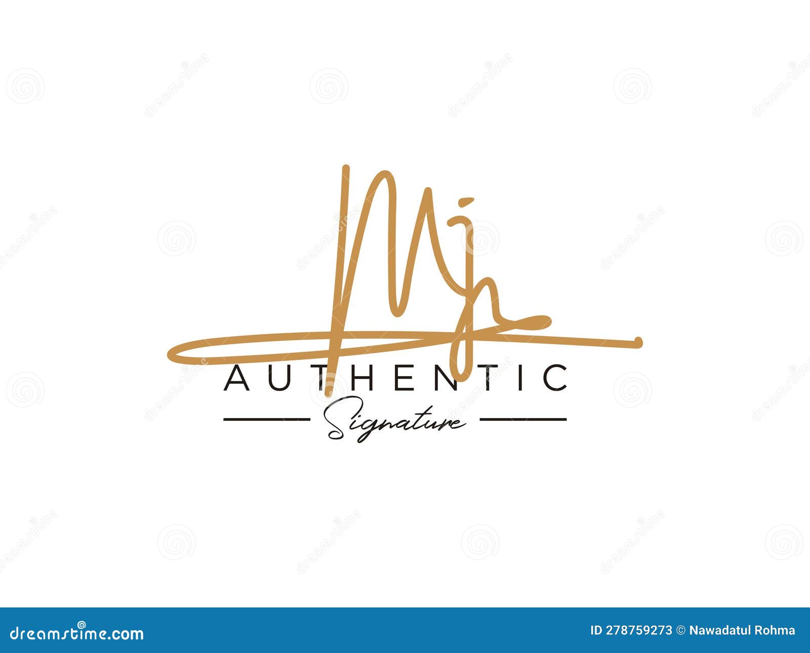 Letter MJ Signature Logo Template Vector Stock Vector - Illustration of ...