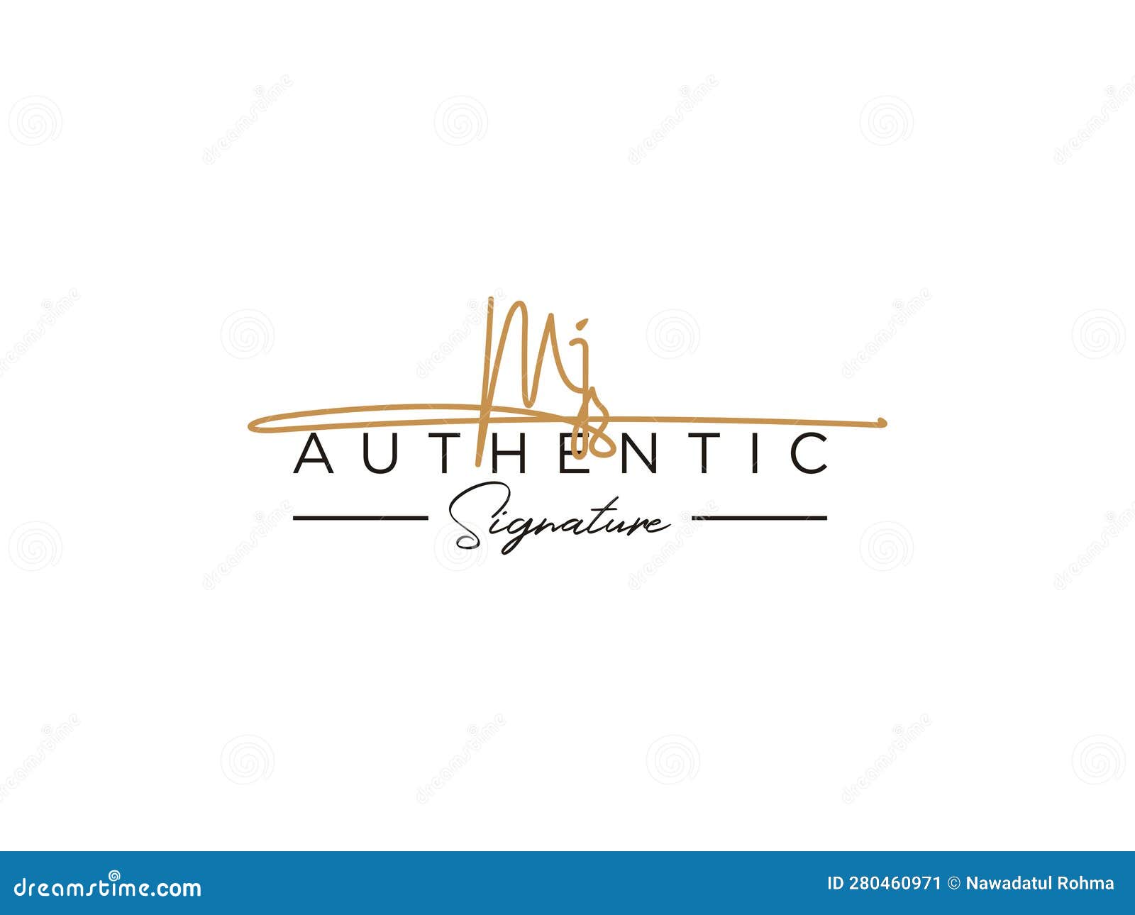 Letter MJ Signature Logo Template Vector Stock Vector - Illustration of ...