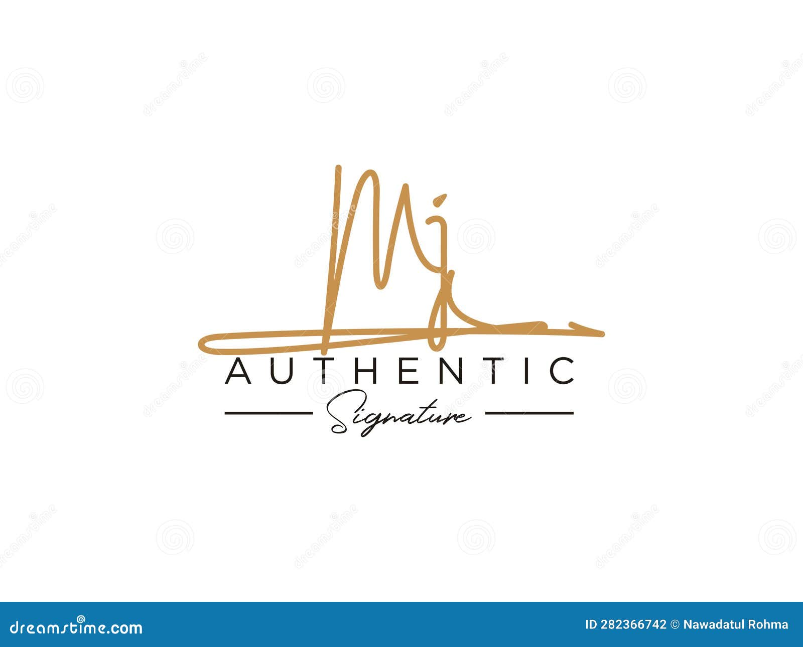Letter MJ Signature Logo Template Vector Stock Vector - Illustration of ...