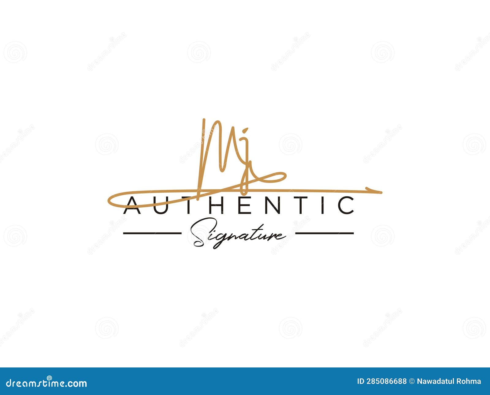 Letter MJ Signature Logo Template Vector Stock Vector - Illustration of ...