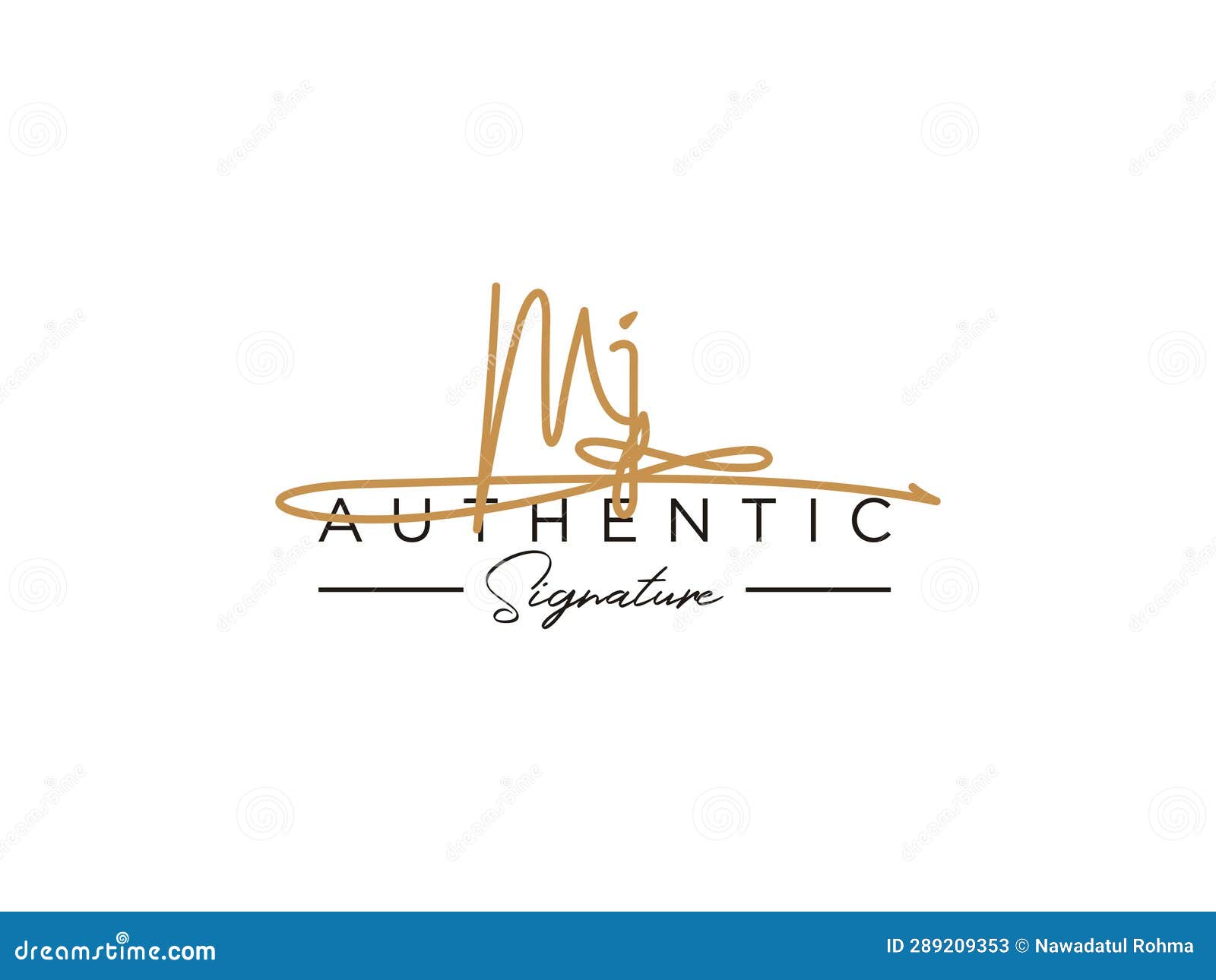 Letter MJ Signature Logo Template Vector Stock Vector - Illustration of ...