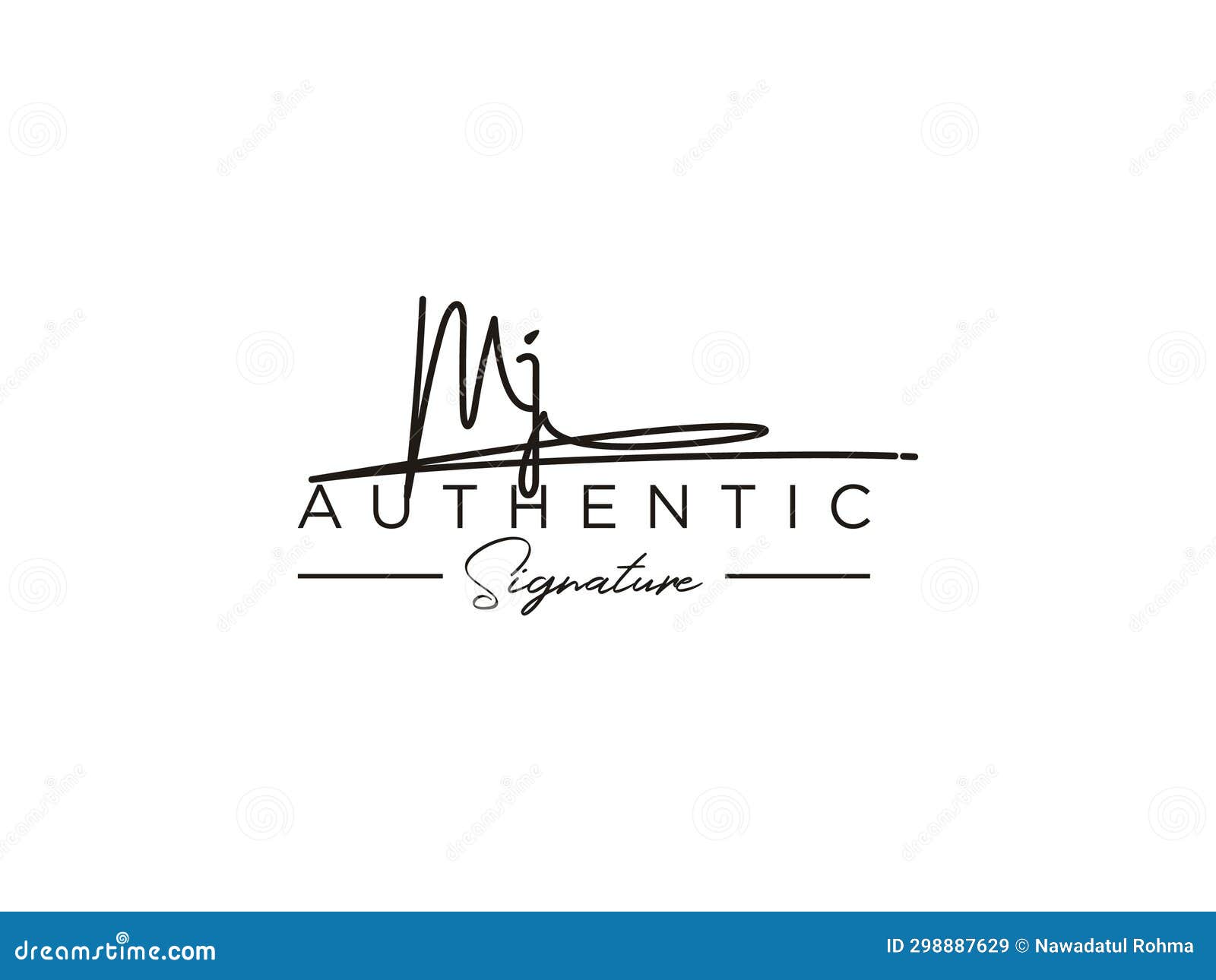 Letter MJ Signature Logo Template Vector Stock Vector - Illustration of ...