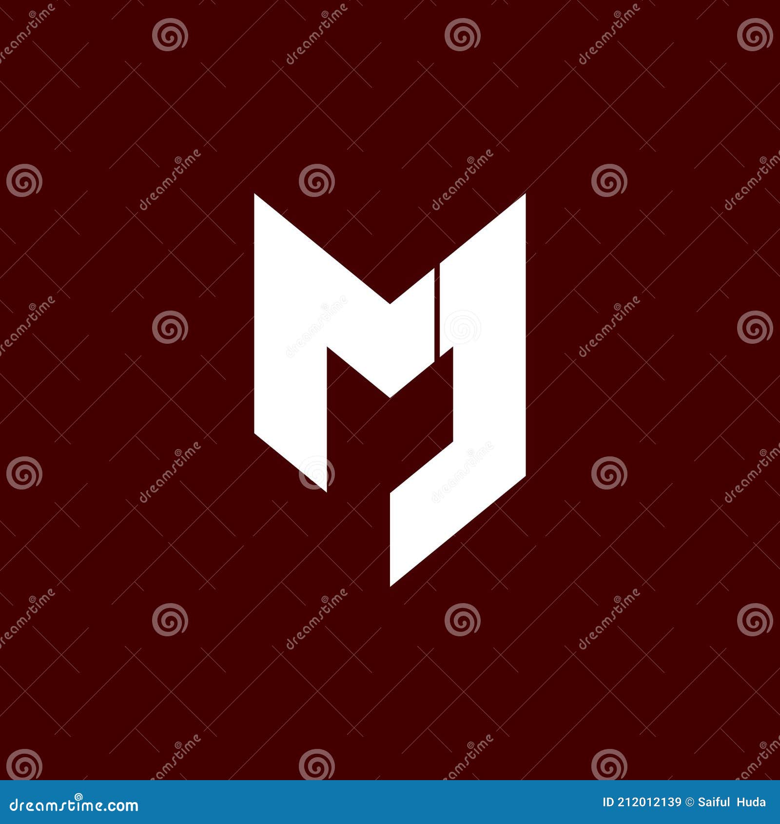 Letter MJ Simple Monogram Logo Icon Design. Stock Vector - Illustration ...