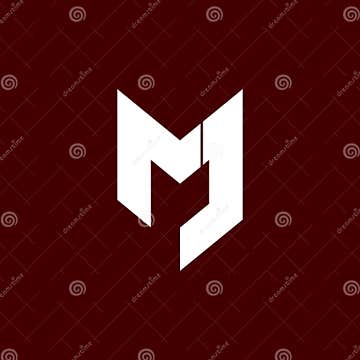 Letter MJ Simple Monogram Logo Icon Design. Stock Vector - Illustration ...