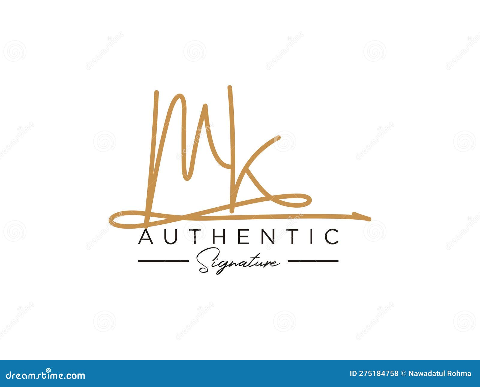 Letter MK Signature Logo Template Vector Stock Vector - Illustration of ...