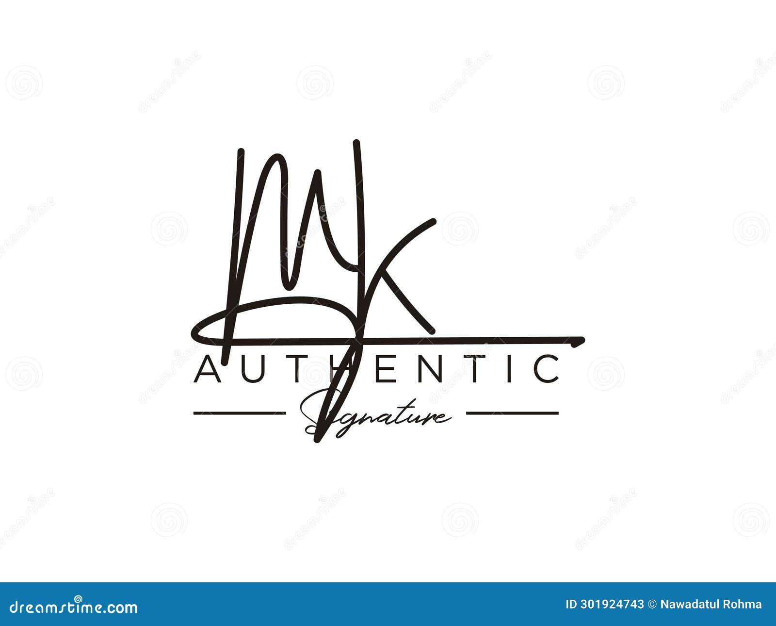 Letter MK Signature Logo Template Vector Stock Vector - Illustration of ...