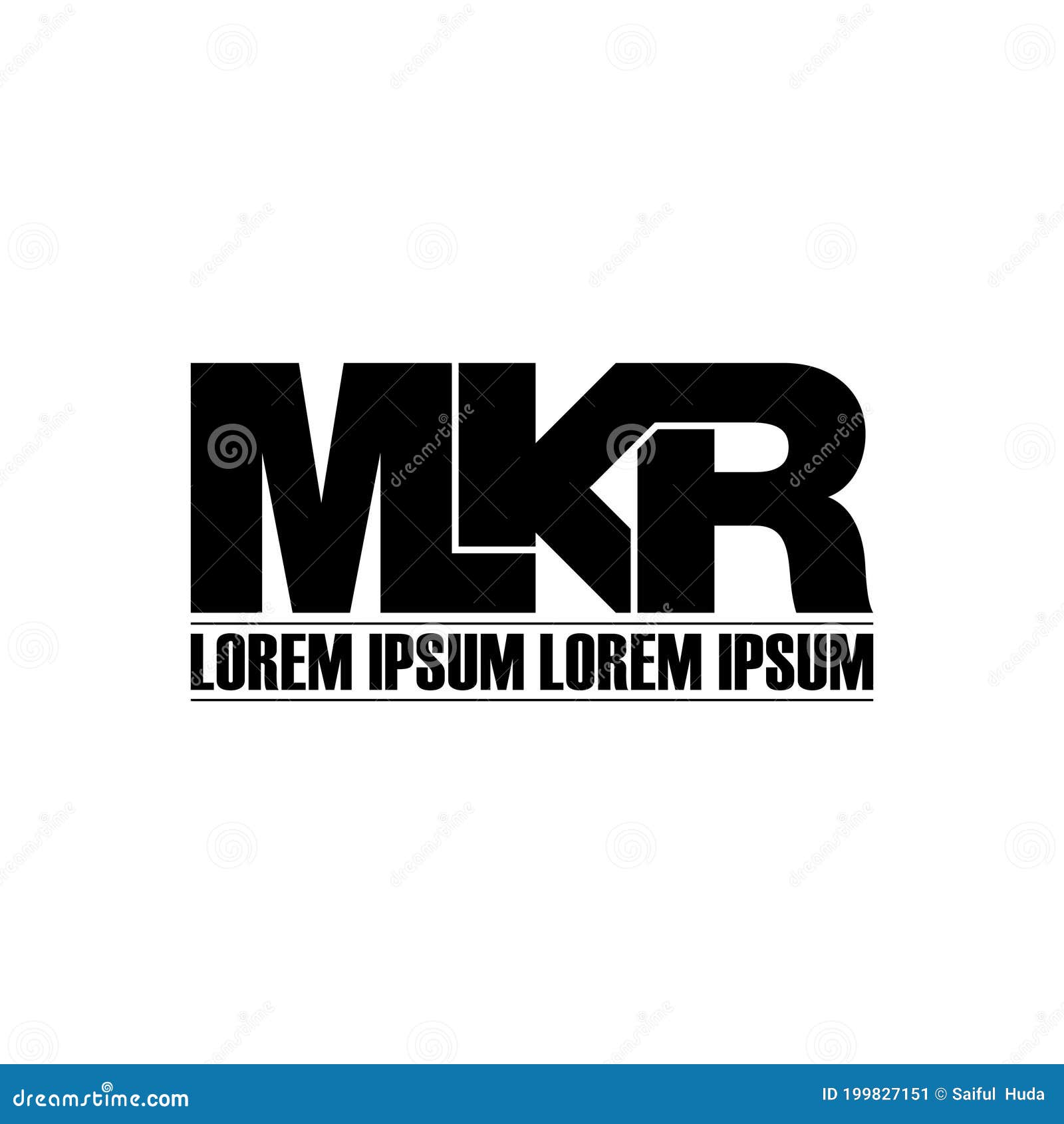 Letter MKR Simple Monogram Logo Icon Design. Stock Vector ...