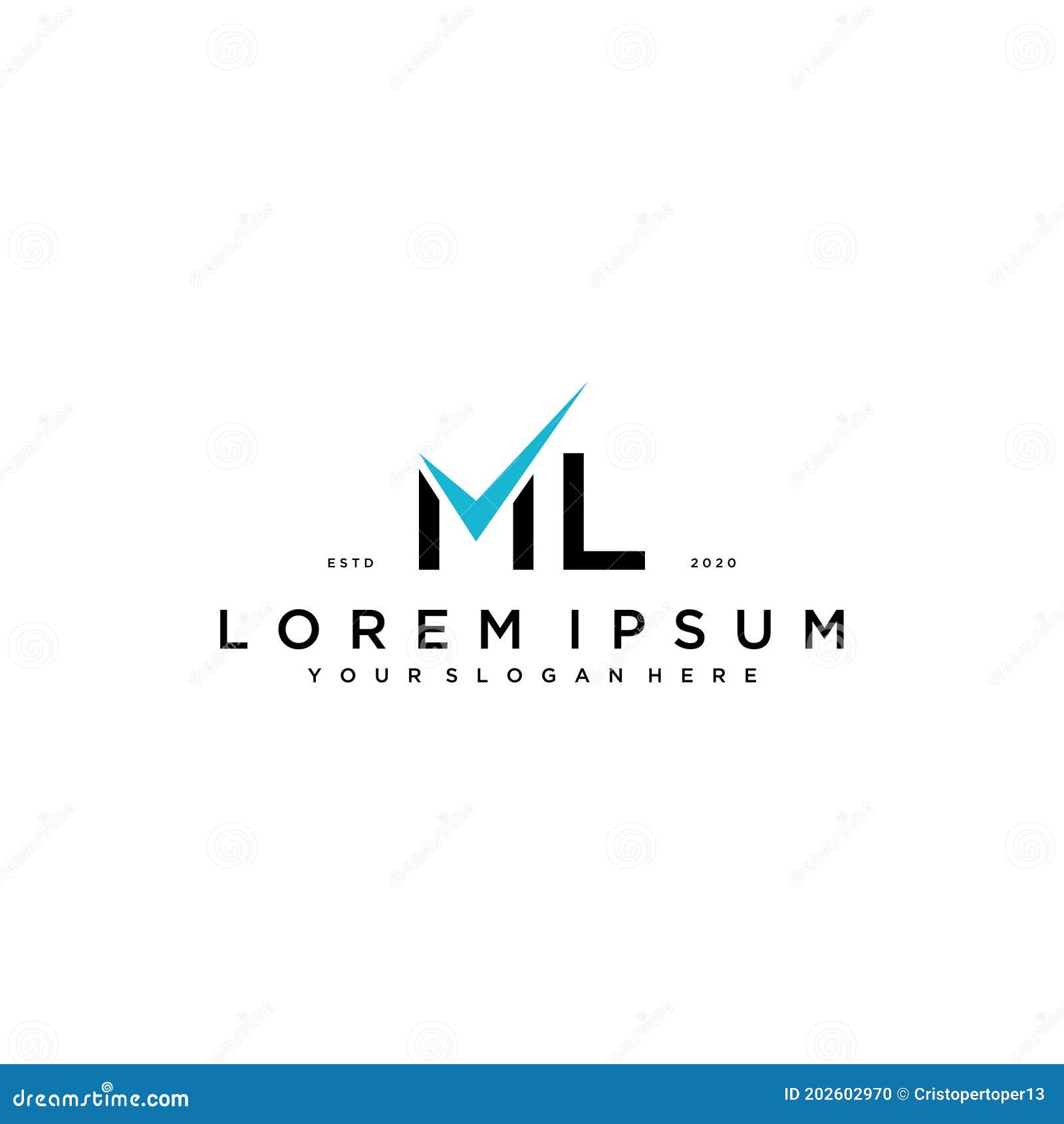 Letter ML Checklist Logo Design Concept Vector Stock Vector ...