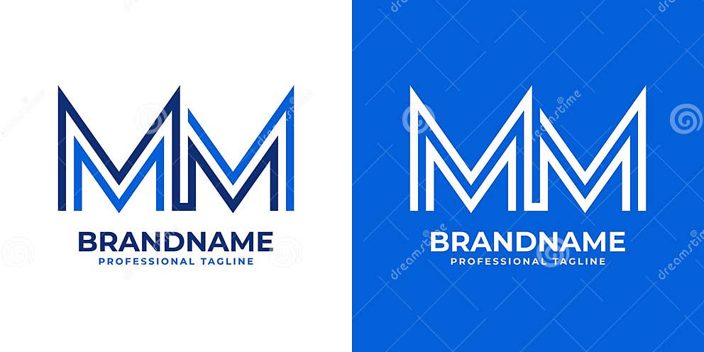 Letter MM Line Monogram Logo, Suitable for Business with MM or MM ...