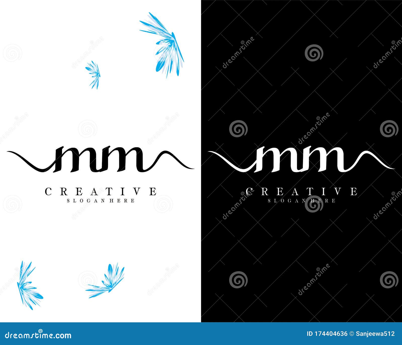 Letter Mm, M Handwriting Logo Template Vector Stock Vector ...