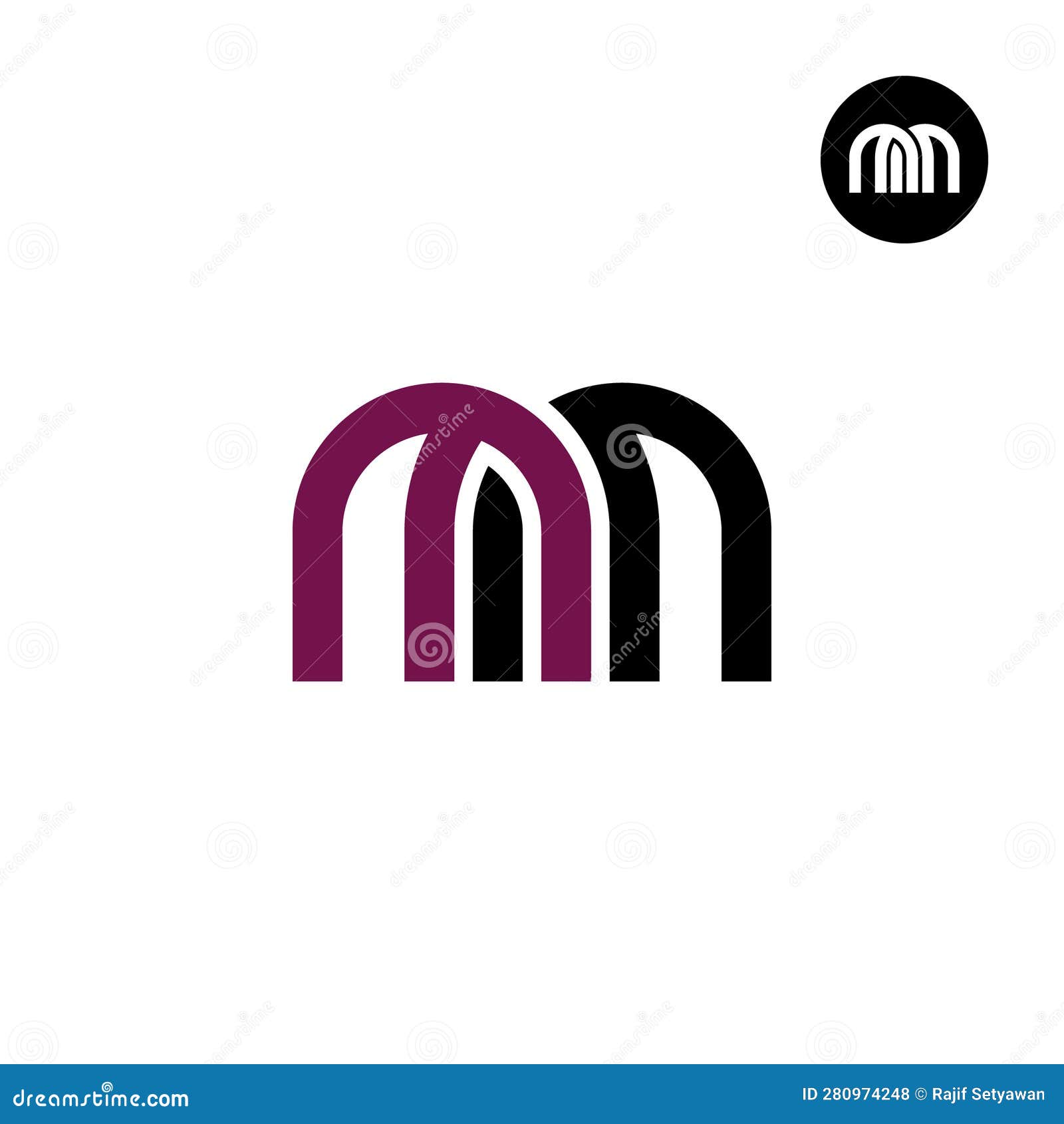 Letter MM Monogram Logo Design Stock Vector - Illustration of firm ...