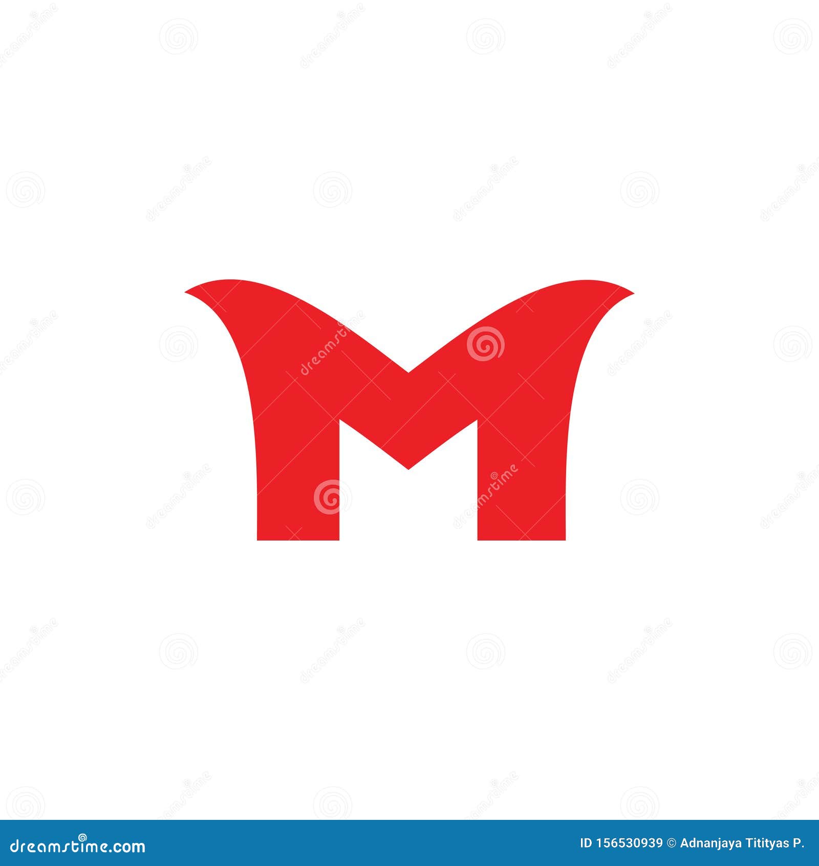Letter Mm Simple Curves Unusual Unique Design Logo Vector Stock Vector ...