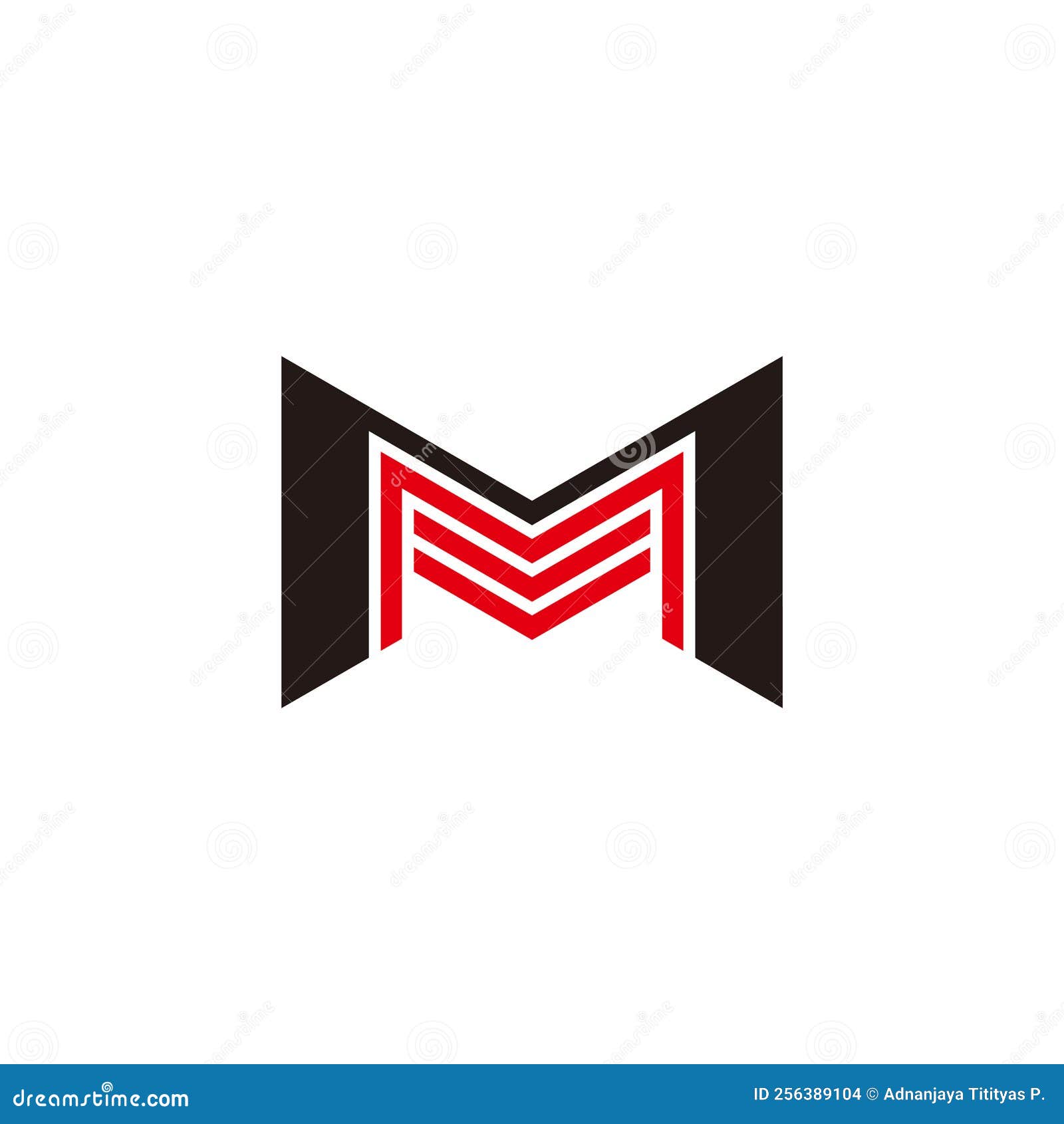 Letter Mm Stripes Colorful Geometric Logo Vector Stock Vector ...