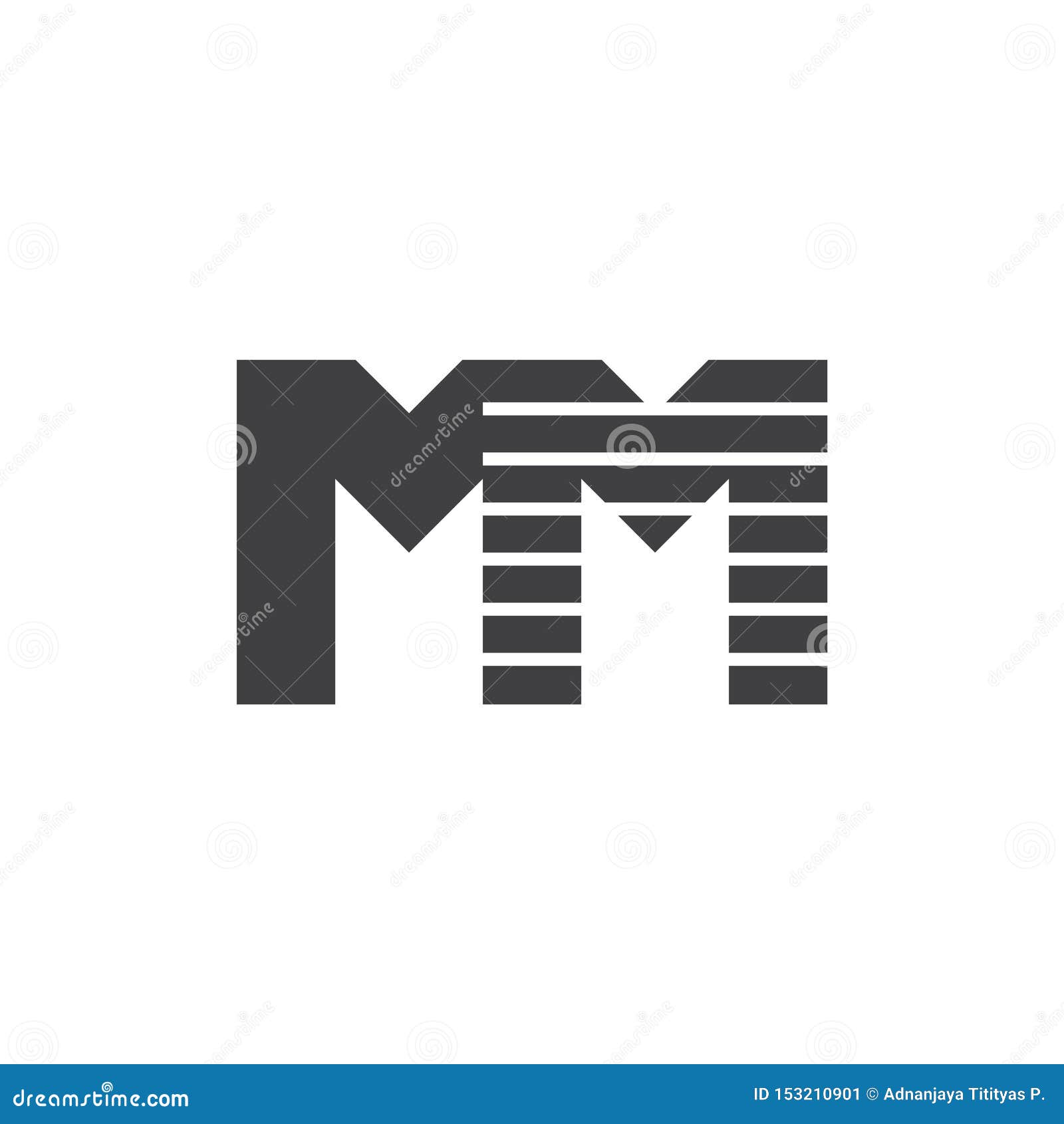 Letter Mm Stripes Dynamic Logo Vector Stock Vector - Illustration of ...