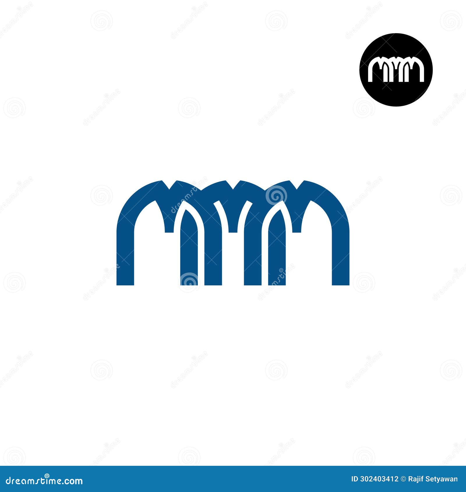 Letter MMM Monogram Logo Design Vector Illustration | CartoonDealer.com ...