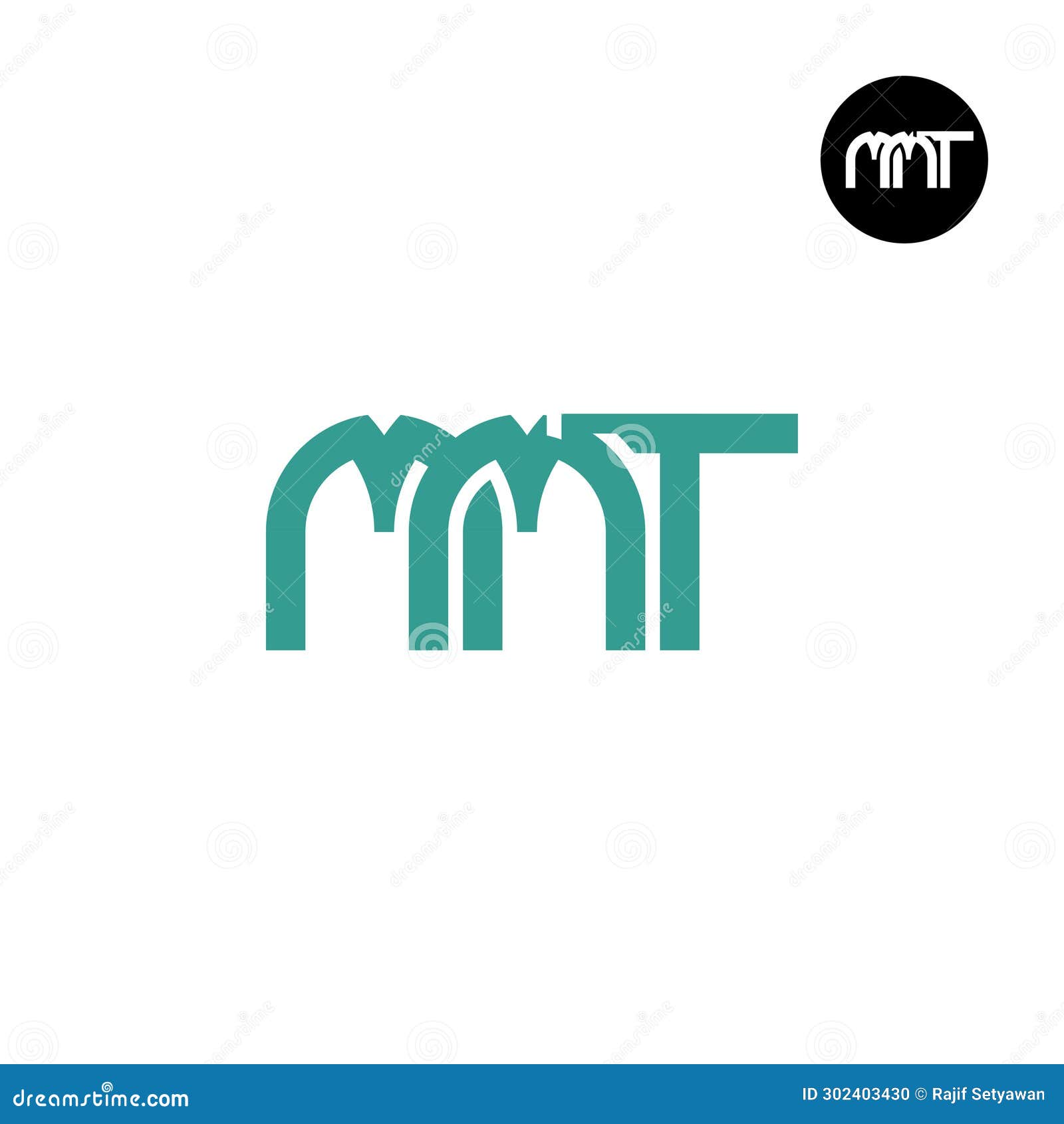 Letter MMT Monogram Logo Design Stock Vector - Illustration of link ...