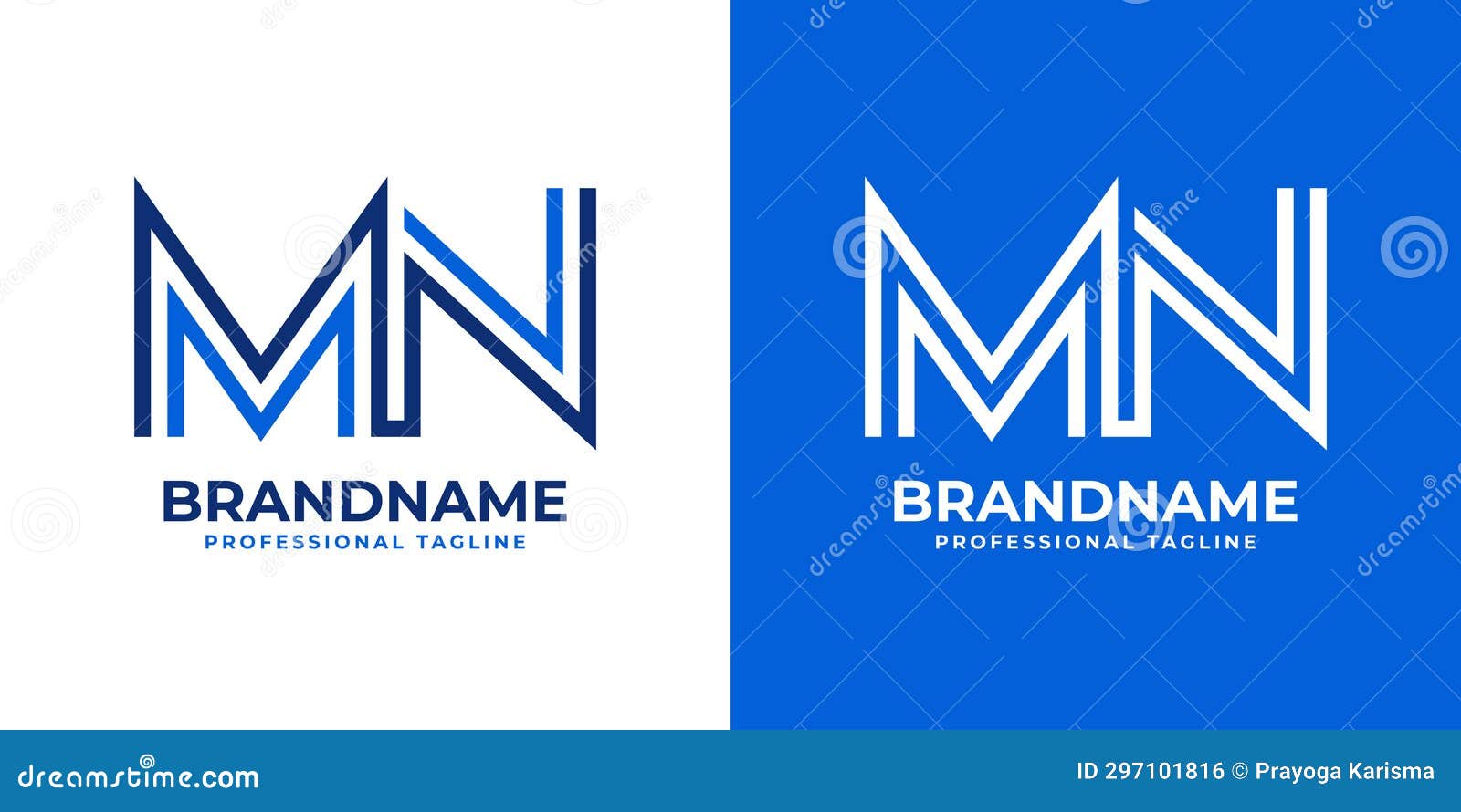 Letter MN Line Monogram Logo, Suitable for Business with MN or NM ...