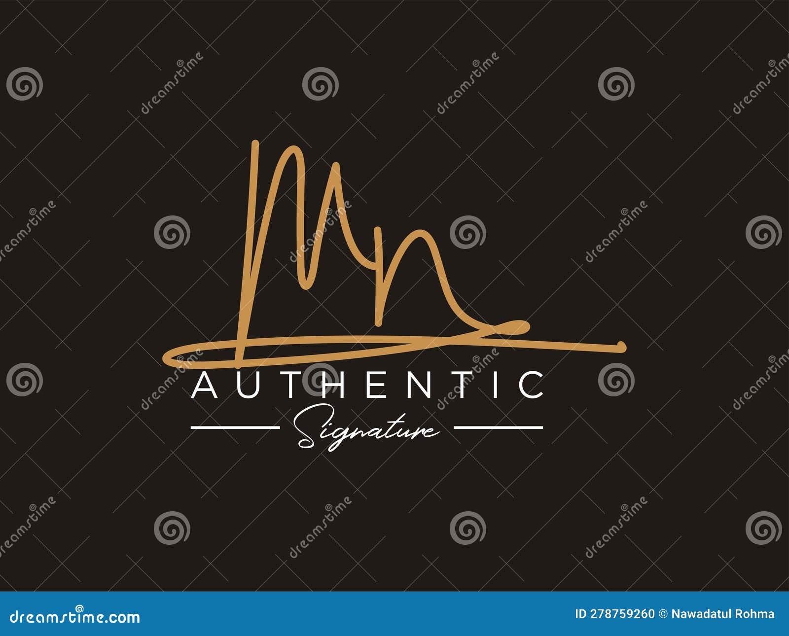 Letter MN Signature Logo Template Vector Stock Vector - Illustration of ...