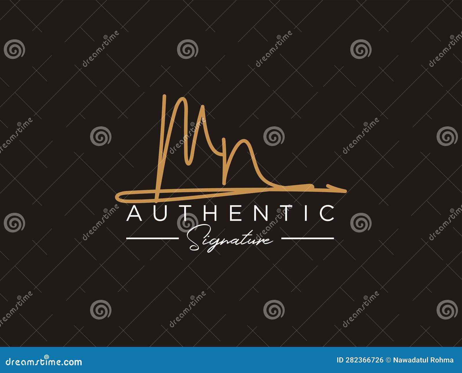 Letter MN Signature Logo Template Vector Stock Vector - Illustration of ...