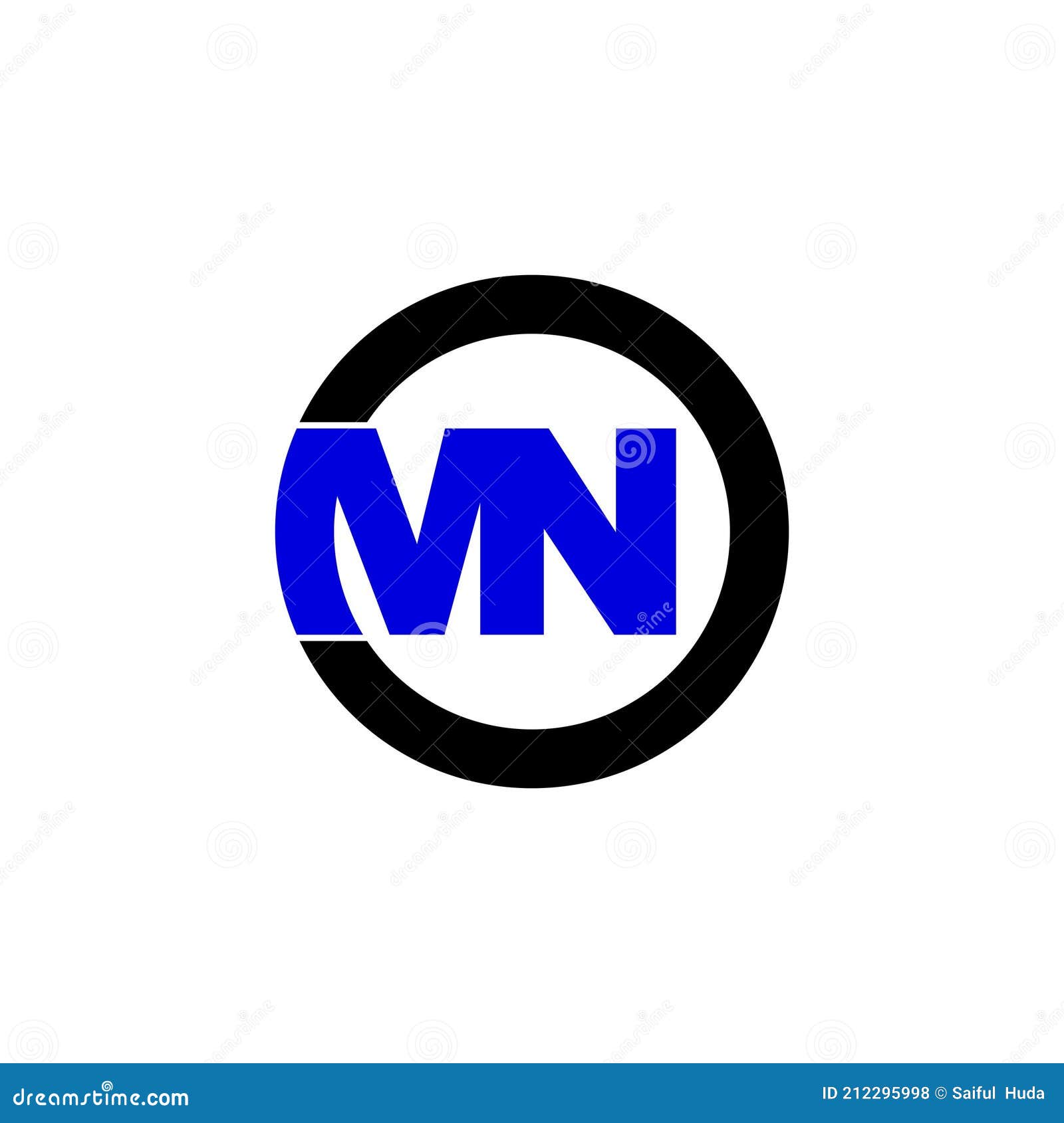 Letter MN Simple Monogram Logo Icon Design. Stock Vector - Illustration ...