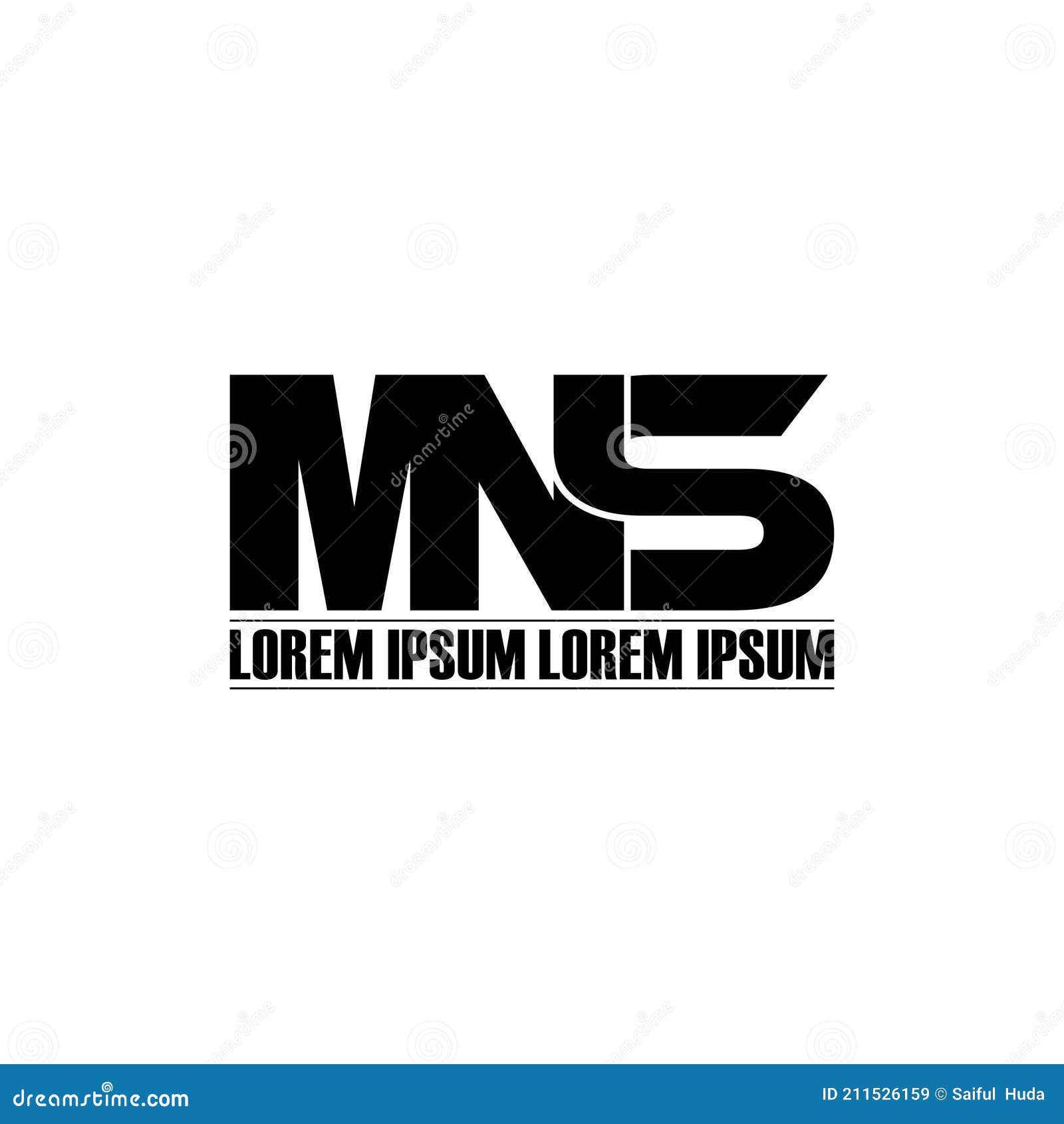 Letter MNS Simple Monogram Logo Icon Design. Stock Vector ...