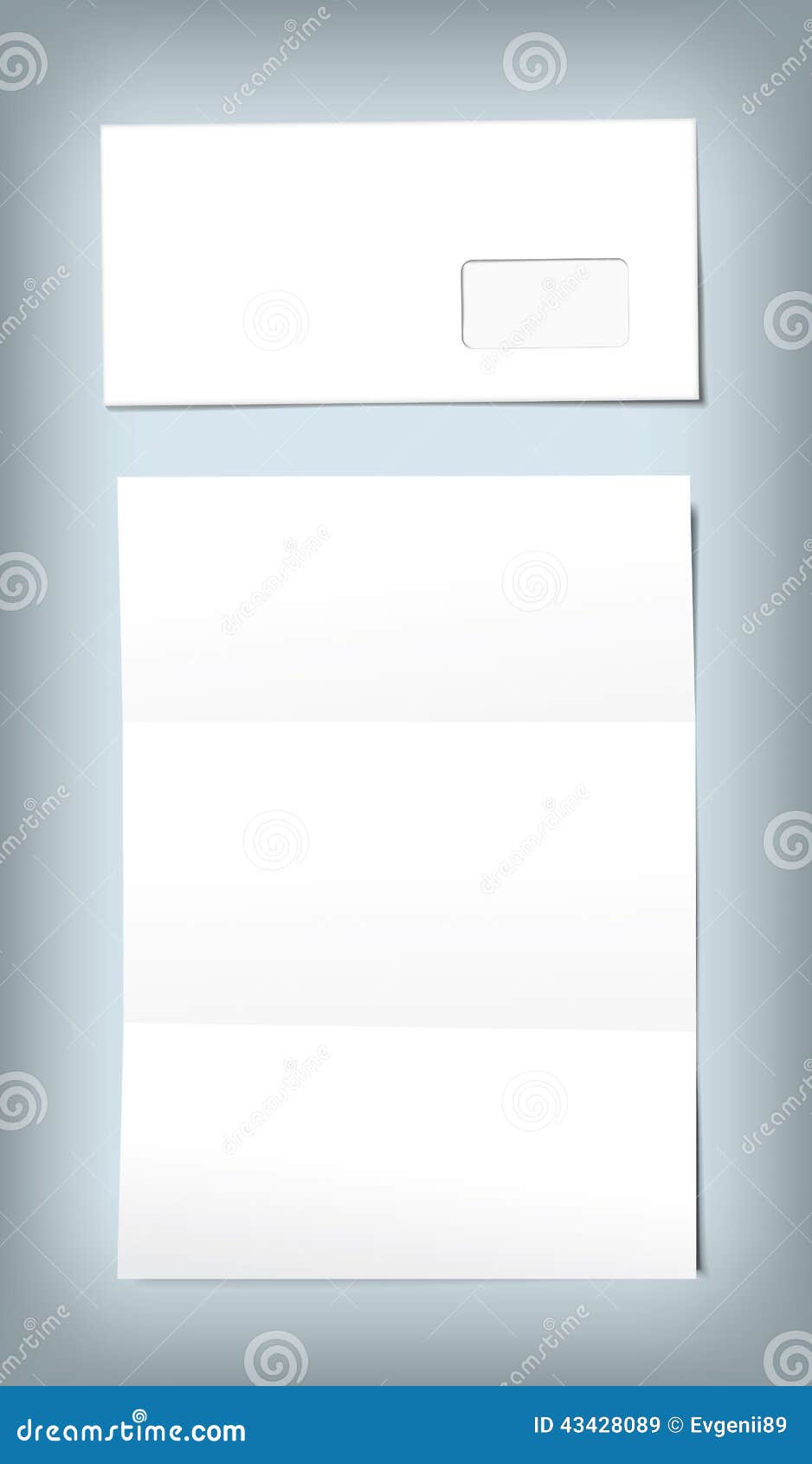 Letter mock-up stock vector. Illustration of letterhead - 43428089