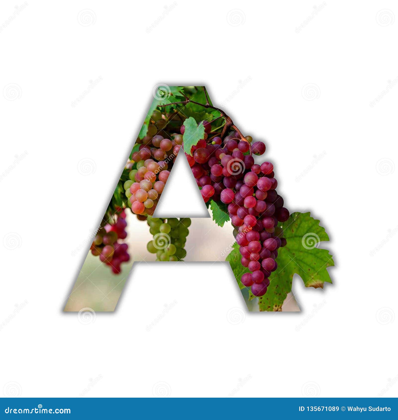 Letter a Made of Real Grapes Stock Image - Image of grapes, real: 135671089